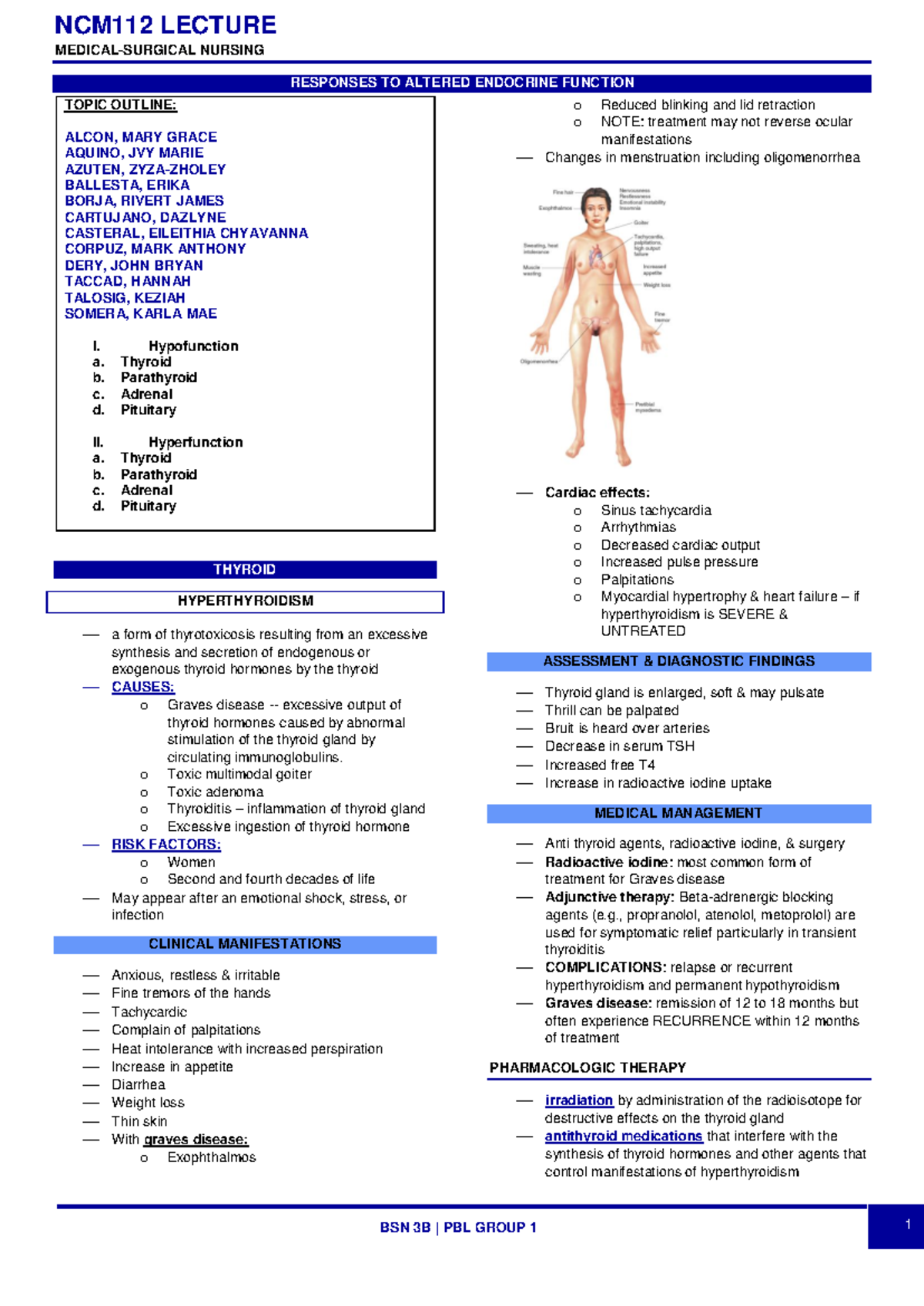 Summer Term Topic Outline 2Final - MEDICAL-SURGICAL NURSING RESPONSES ...