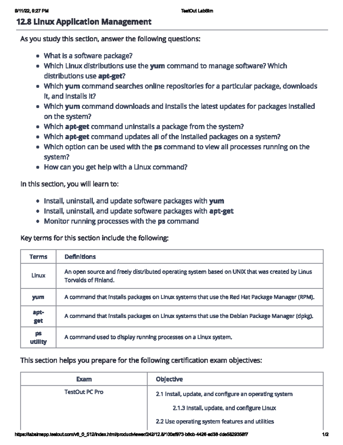 12.8 linux management - IT-202 - Studocu