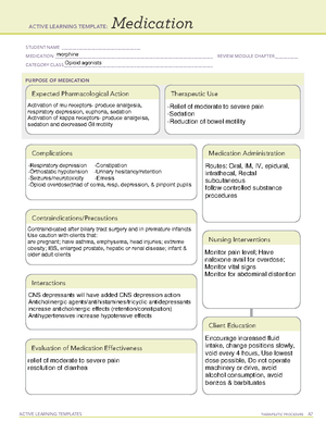 ALT Medication Digoxin - ACTIVE LEARNING TEMPLATES Medication STUDENT ...
