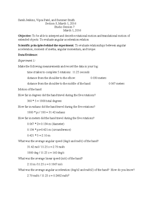 Lab 3 Phys - lab 3 - Lab 3 Describe the motion as the ball is falling ...