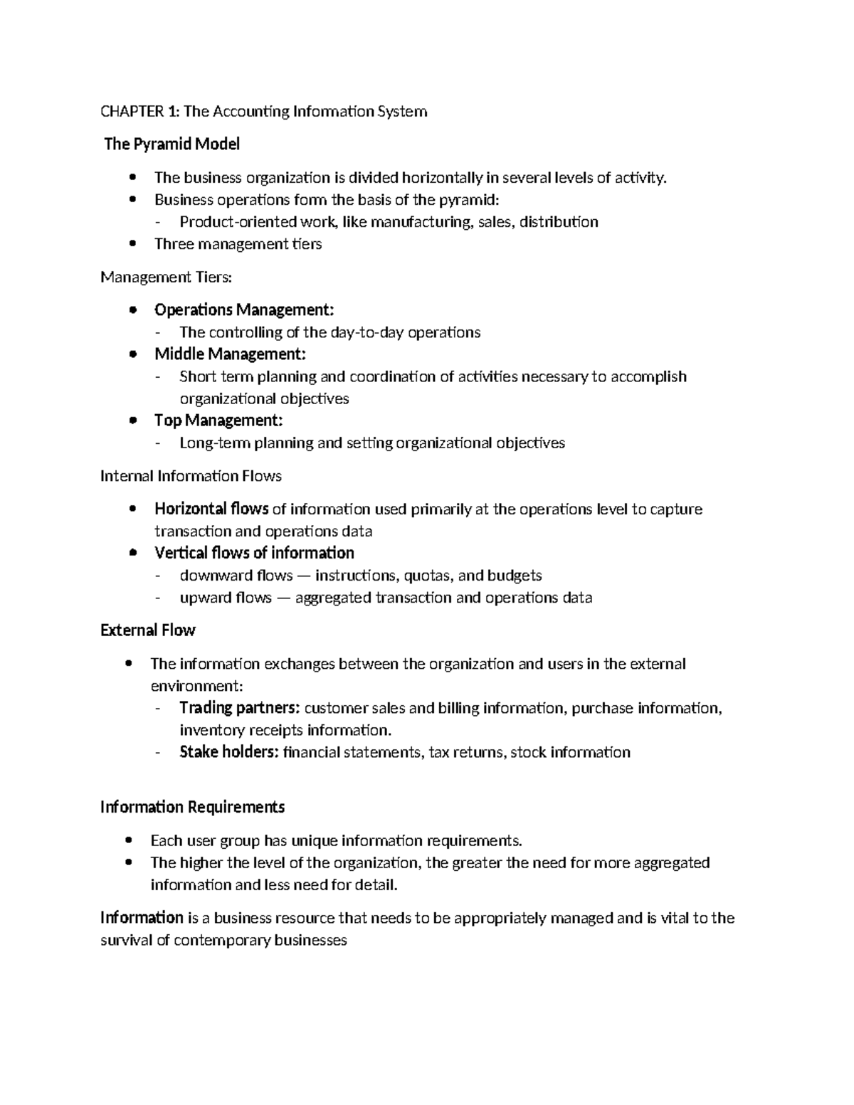 Accounting Information System - Business operations form the basis of ...