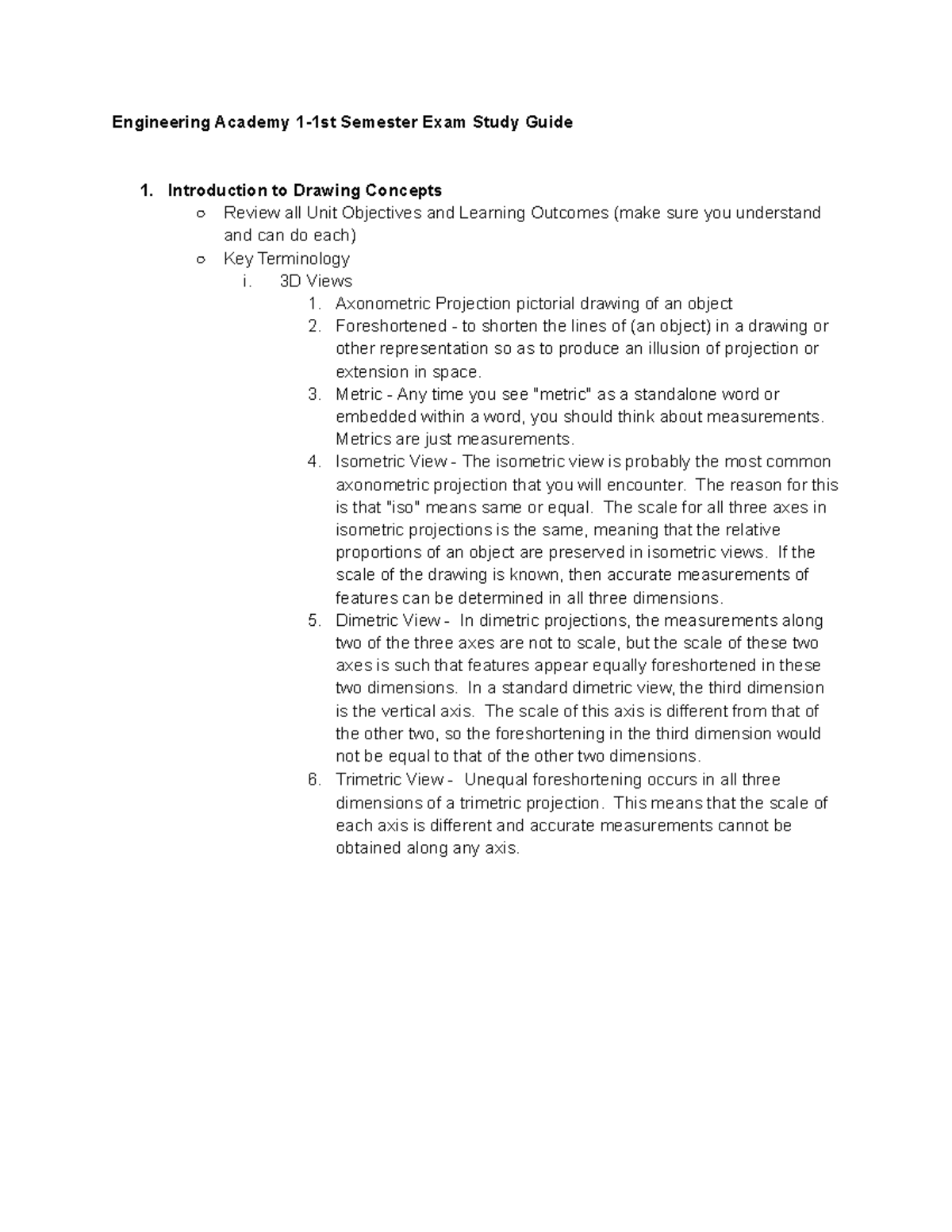 Solid Design in Solidworks - Exam Review Notes - Engineering Academy 1 ...