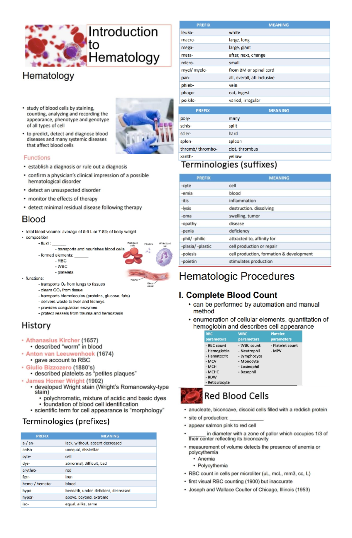 Hema Intro - PREFIX MEANING Introduction white large, long to large ...