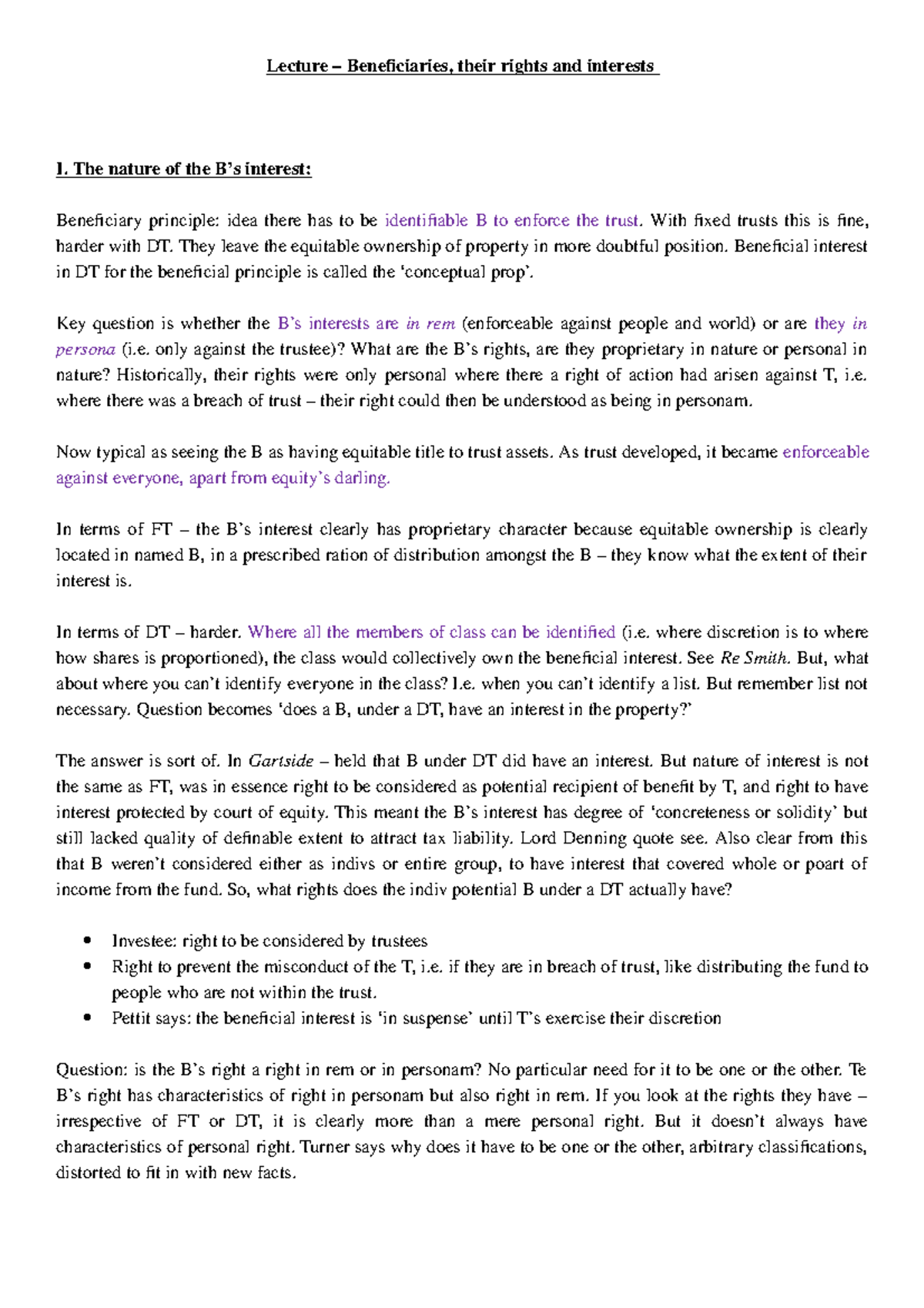 Trusts - Trusties Powers and Duties (3/3) - Lecture – Beneficiaries ...