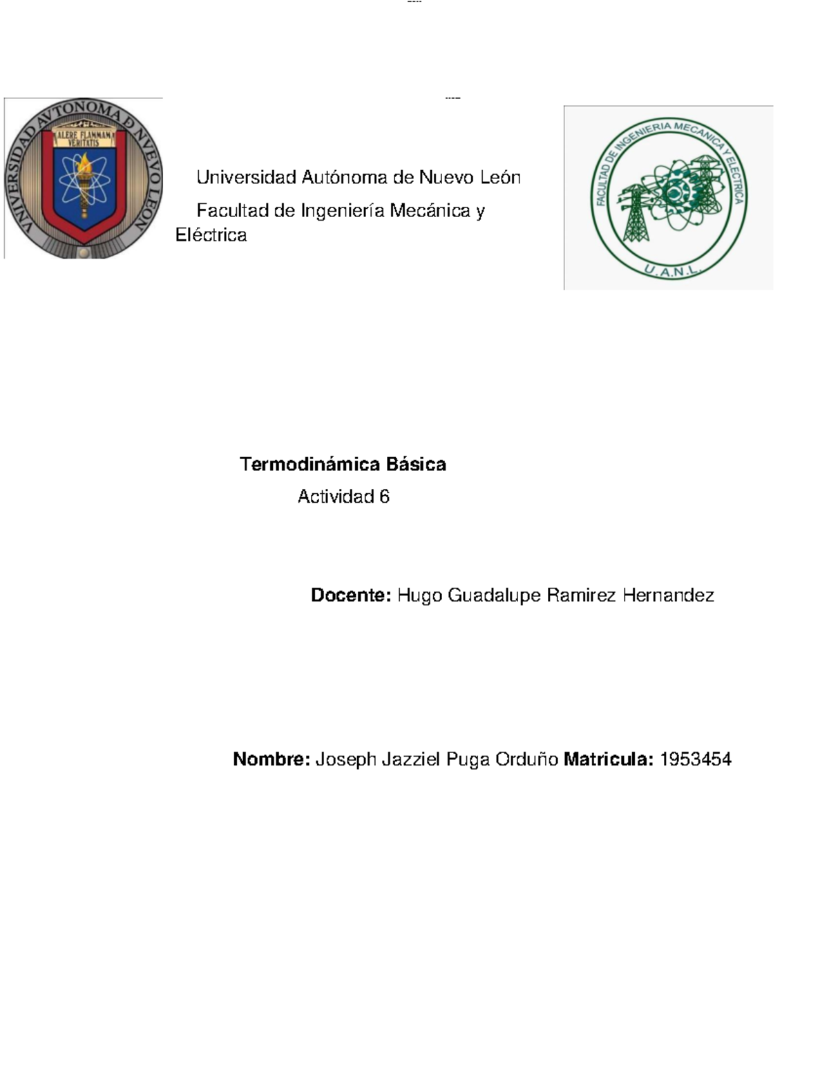 Ev6 Joseph Puga 1953454 - Termodinámica Básica Y Laboratorio - lOMoAR ...