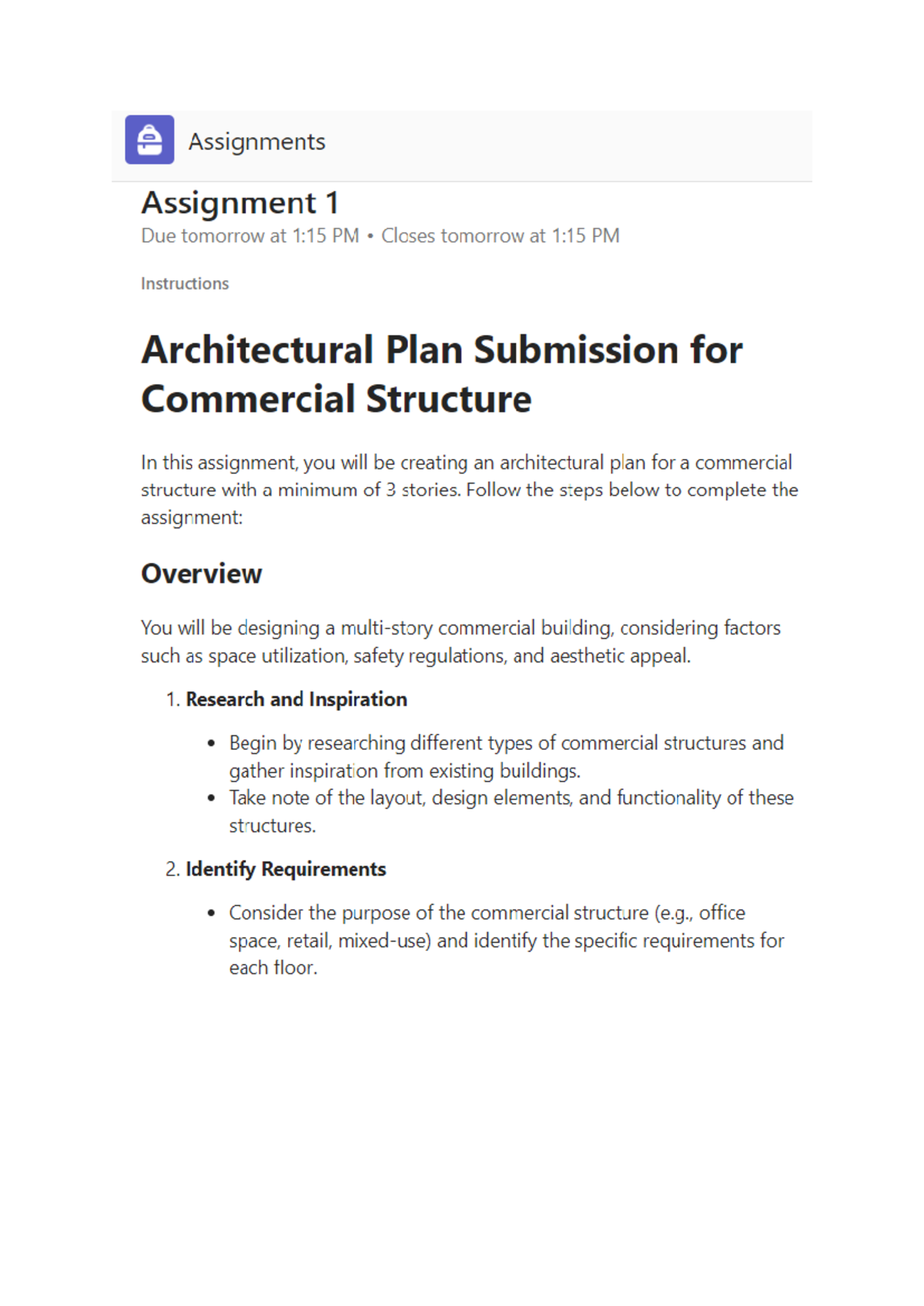 Assignment 1 - This is Architectural Computation class and I just need ...