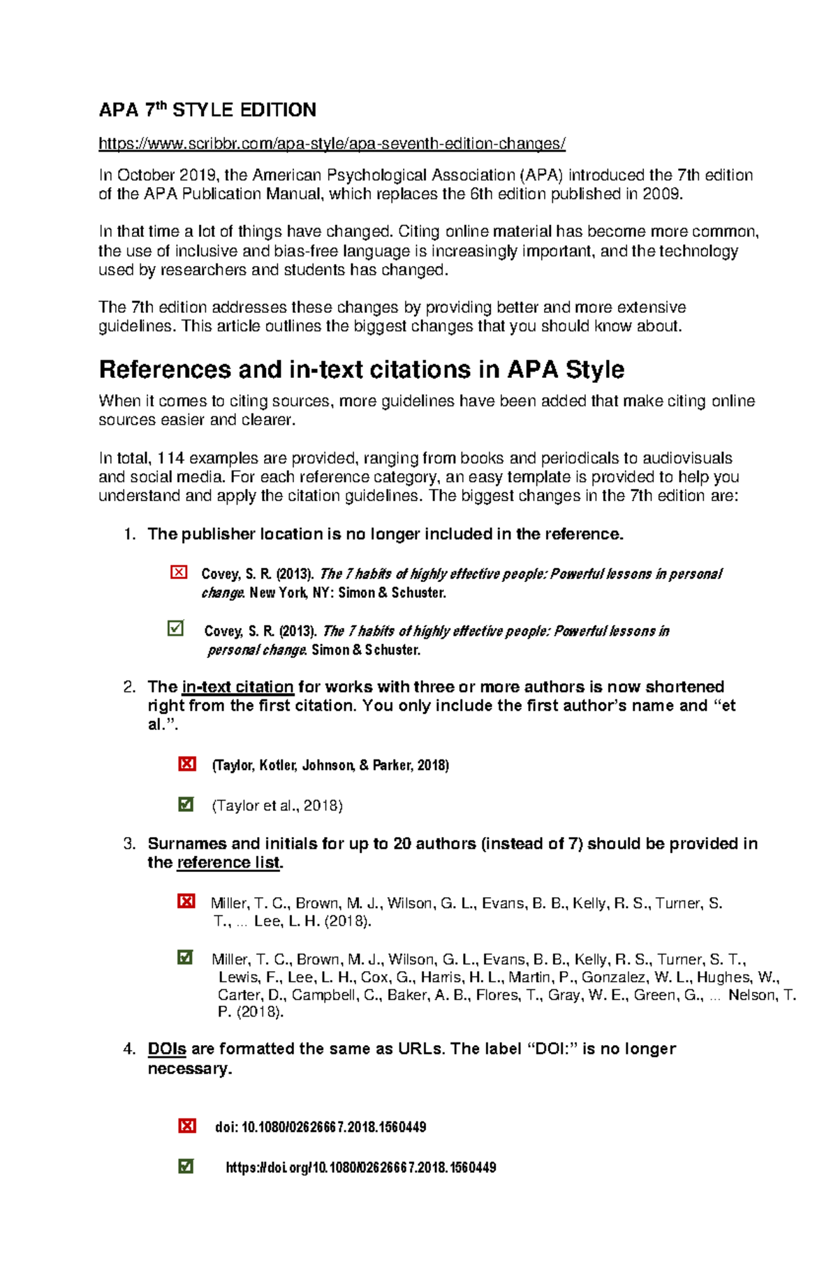 APA 7TH Edition Changes(24) - APA 7th STYLE EDITION scribbr/apa-style ...