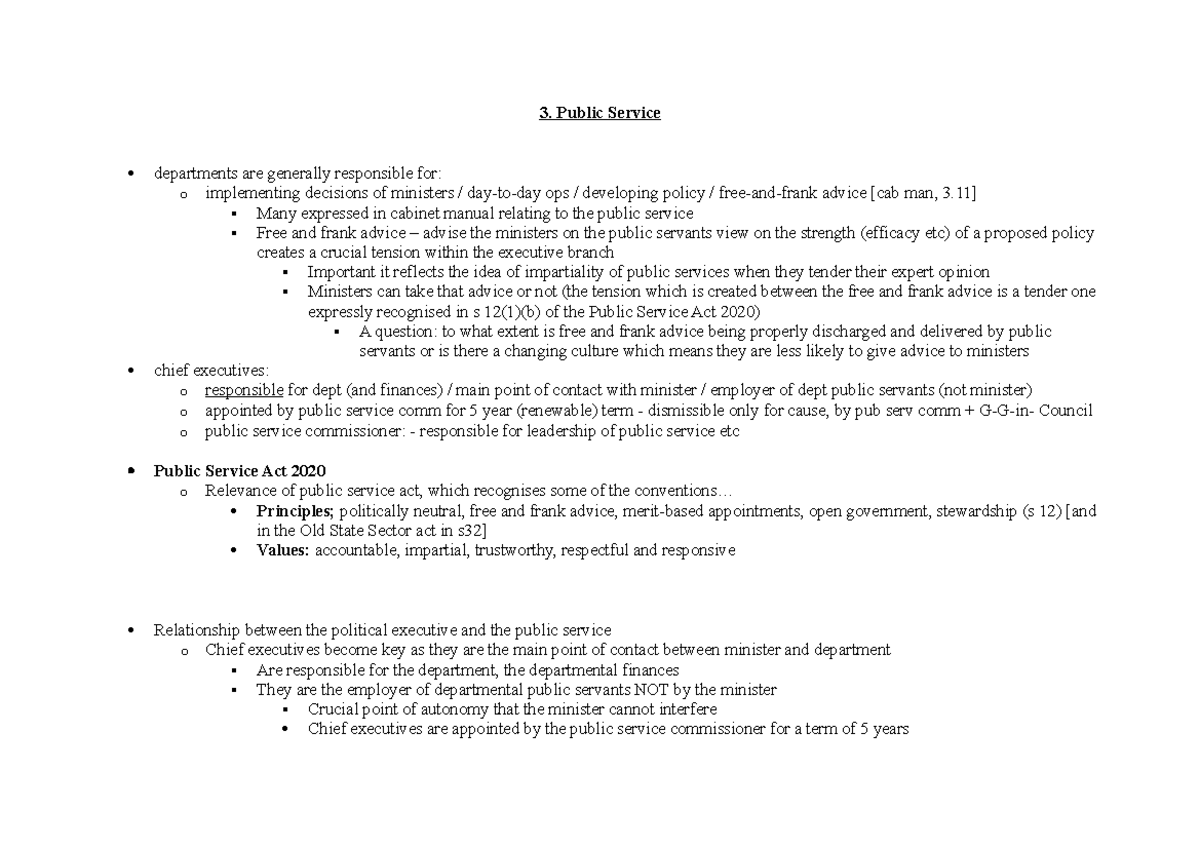 Public service stu docu - 3. Public Service departments are generally ...