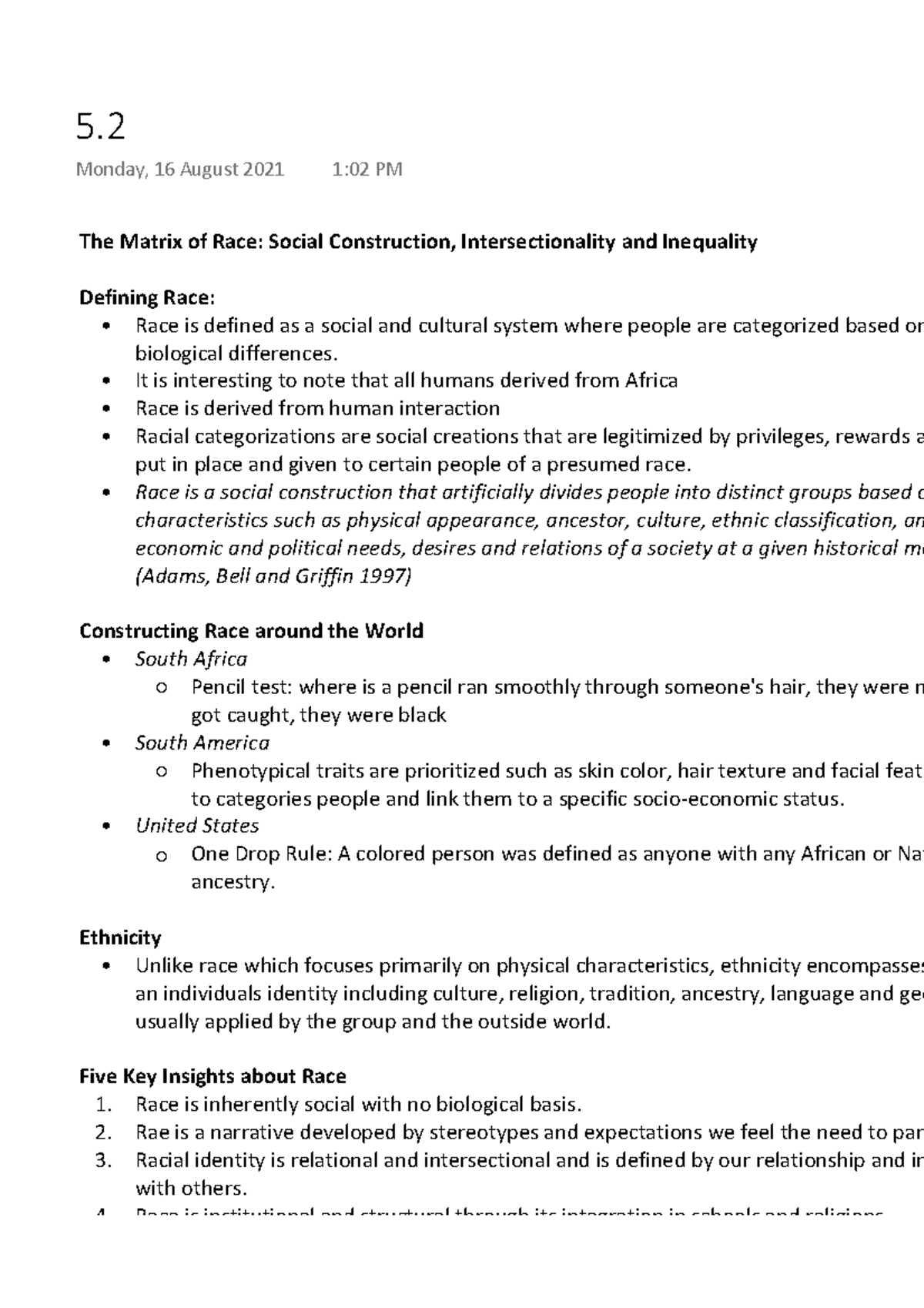 The Matrix of Race- Social Construction, Intersectionality and ...