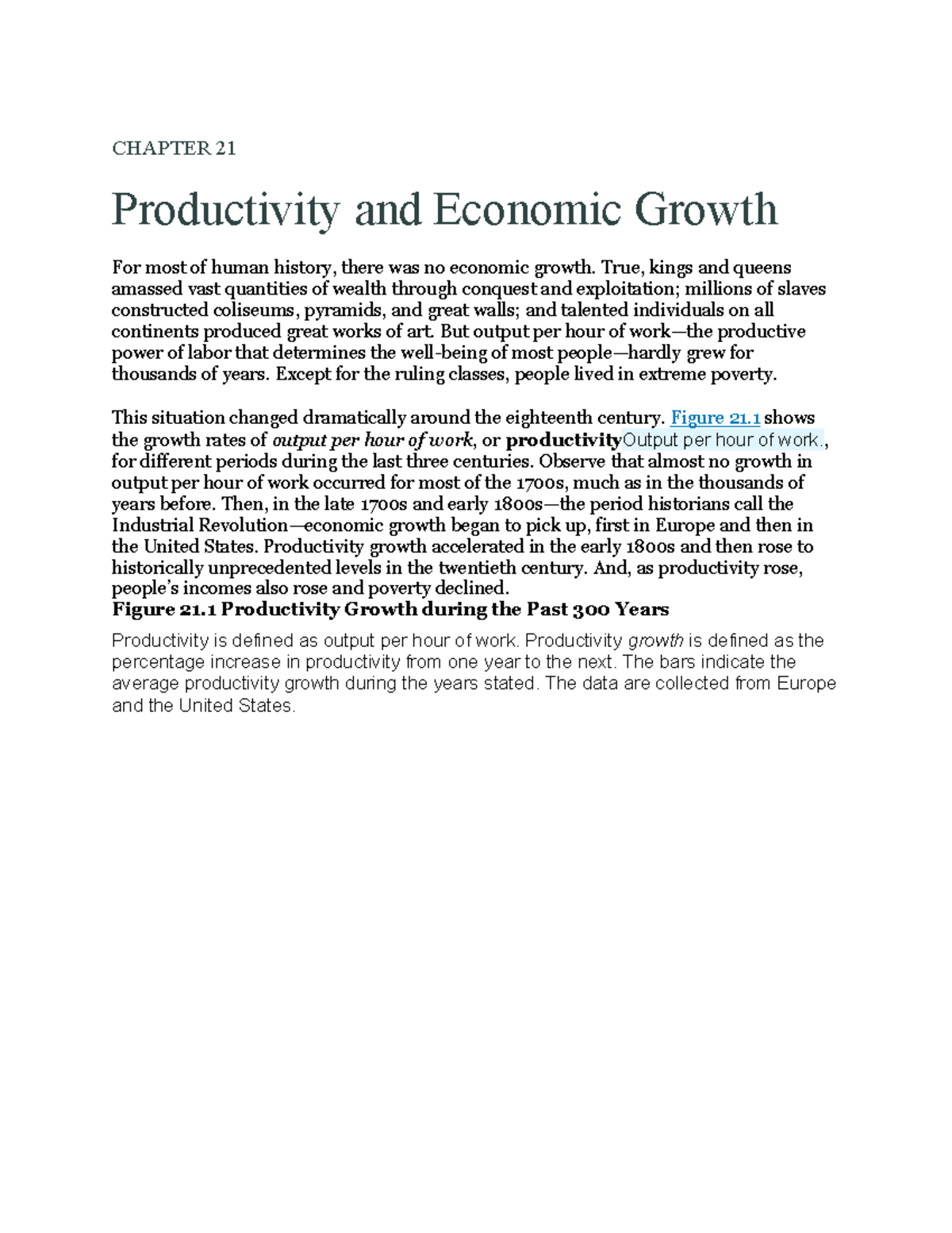 21.0 - Intro - Productivity and Economic Growth - CHAPTER 21 ...