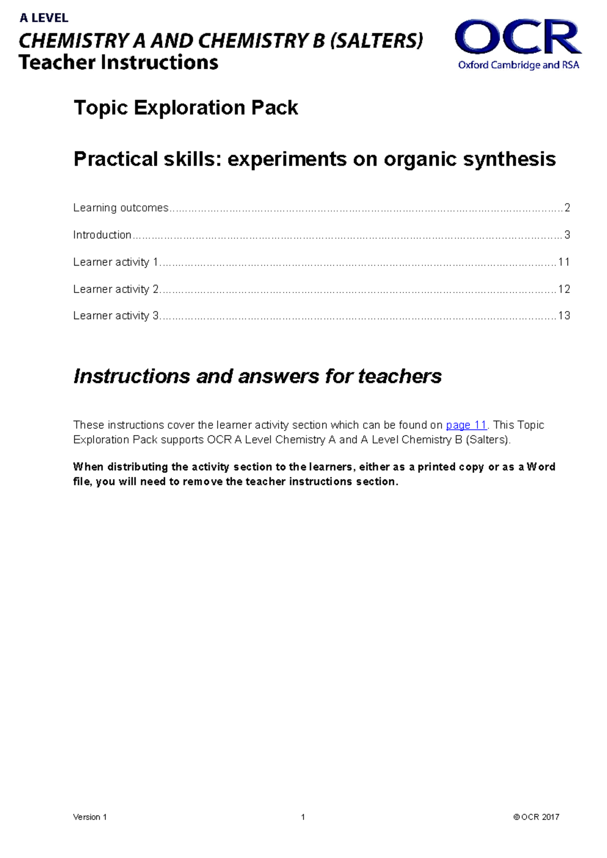 377877 experiments on organic synthesis - Topic Exploration Pack ...