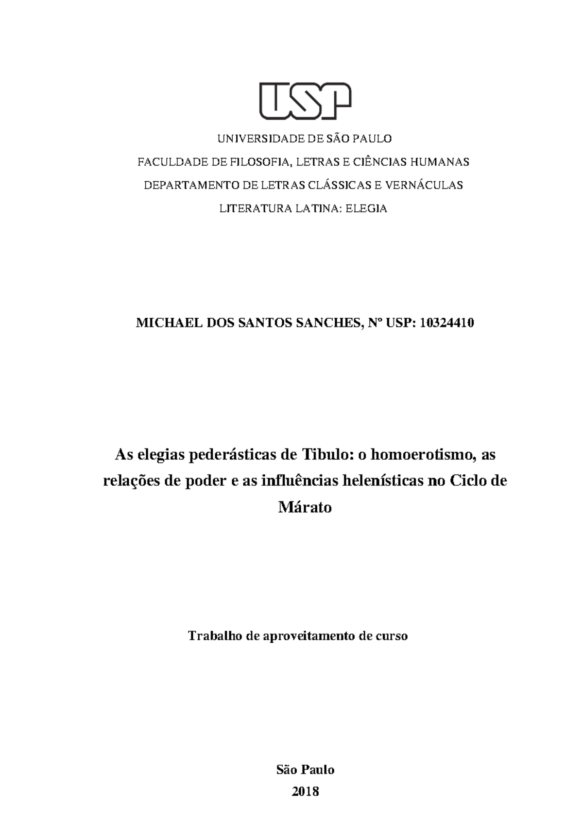 As elegias pederasticas de Tibulo o homoerotismo, as relações de poder ...