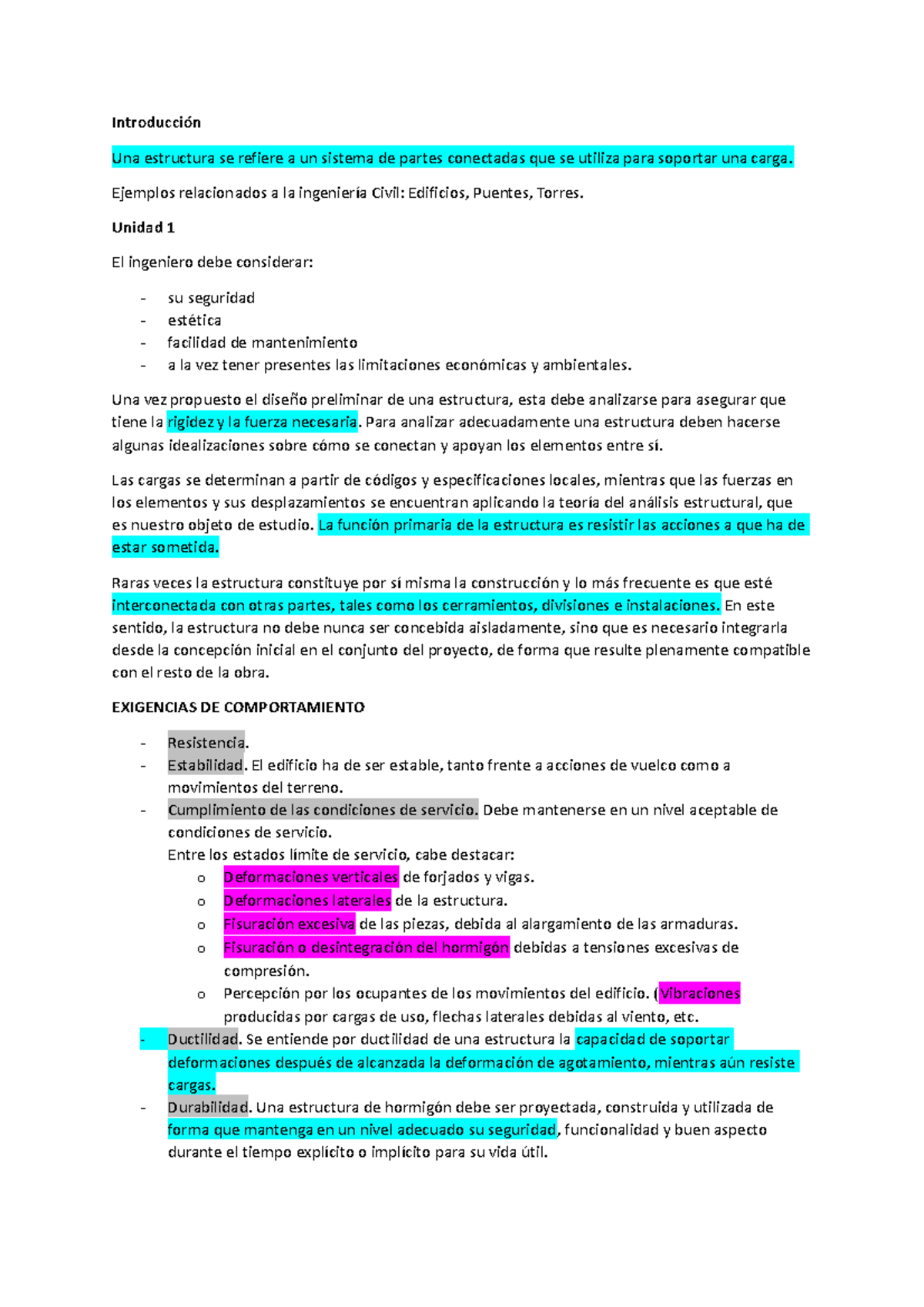 Resumen Estructuras 1 - Introducción Una estructura se refiere a un ...