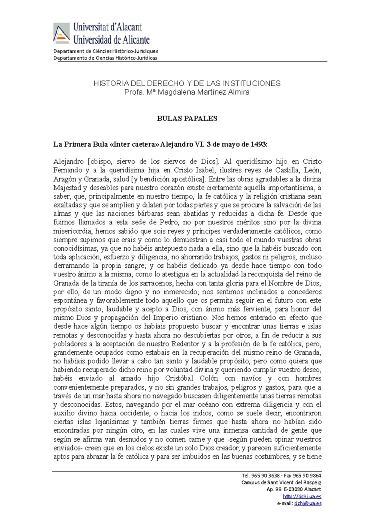 Bulas papales - Se trata de una práctica hecha en clase de la ...