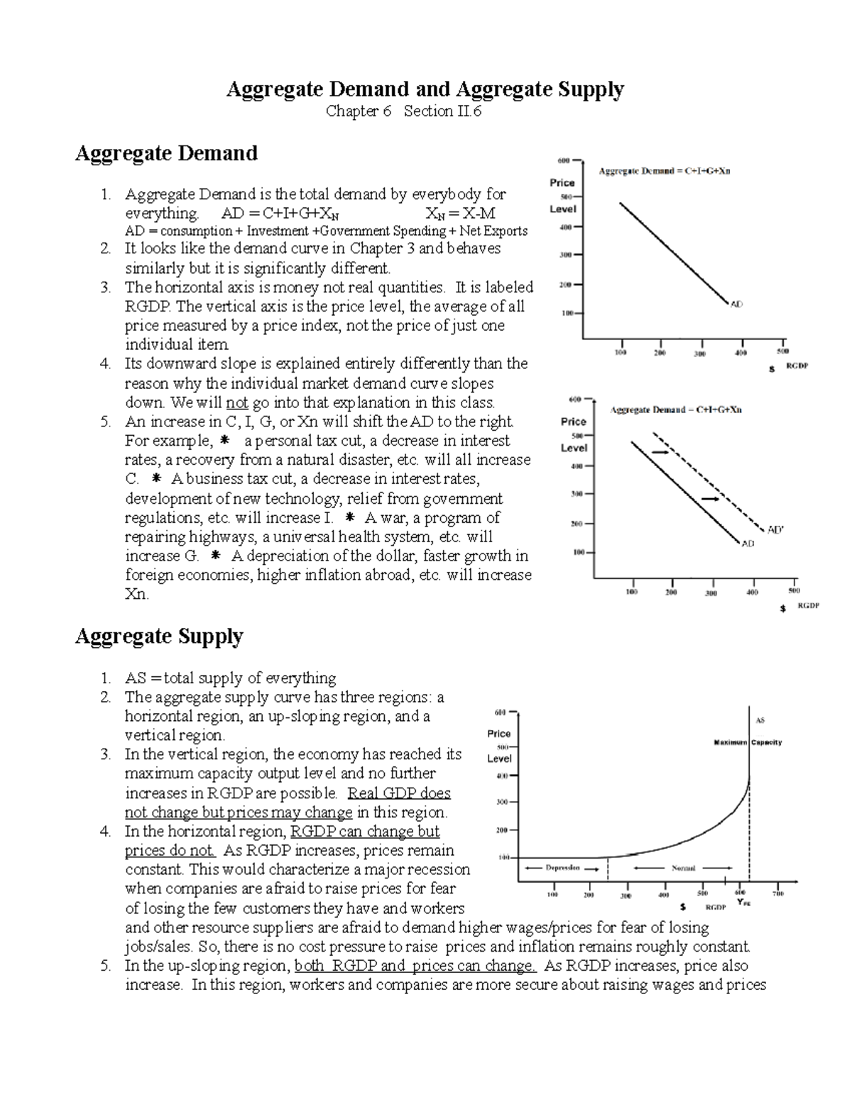 Chapter 06 ASAD F20 adendum - Aggregate Demand and Aggregate Supply ...