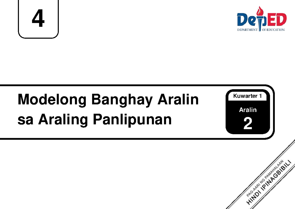 Q1 LE Araling Panlipunan 4 Lesson 2 Week 2 - 4 Quar Aralin 1 Modelong Banghay Aralin sa Araling ...