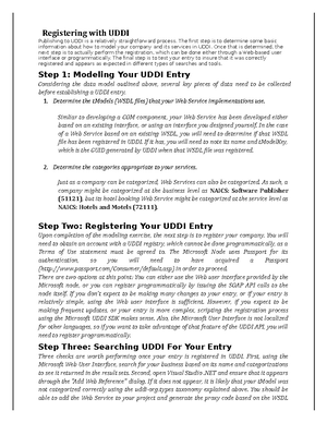 UNIT Universal Description, Discovery and Integration - UNIT-4 ...