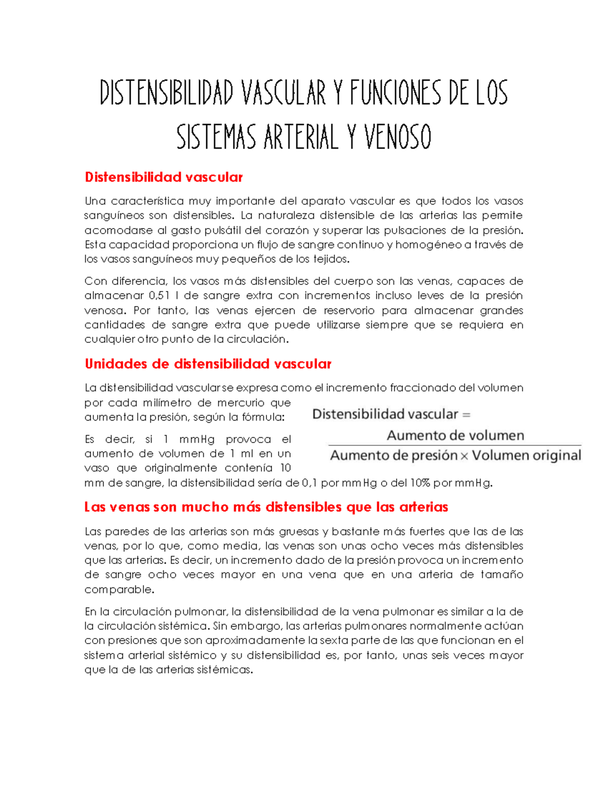 Distensibilidad vascular - La naturaleza distensible de las arterias ...