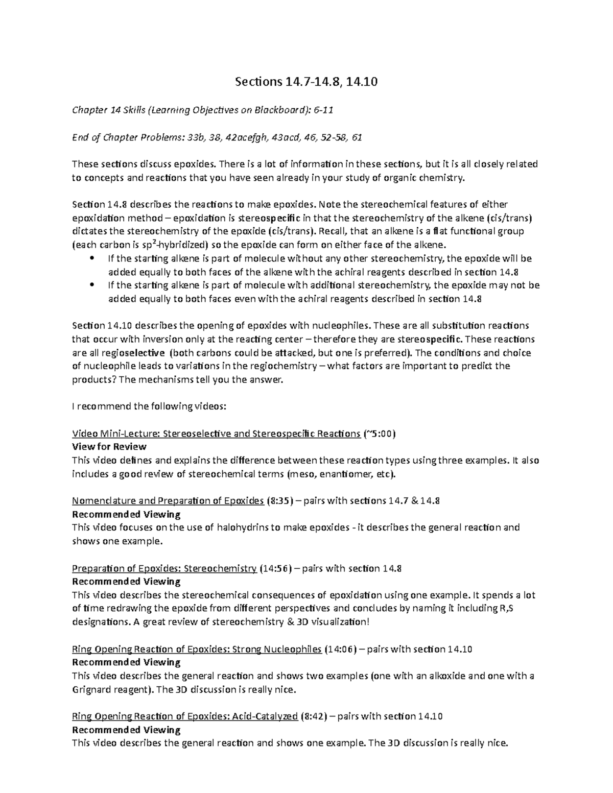 Reading Guide 14 7 14 8 14 10 - Sections 14.7-14, 14. Chapter 14 Skills ...