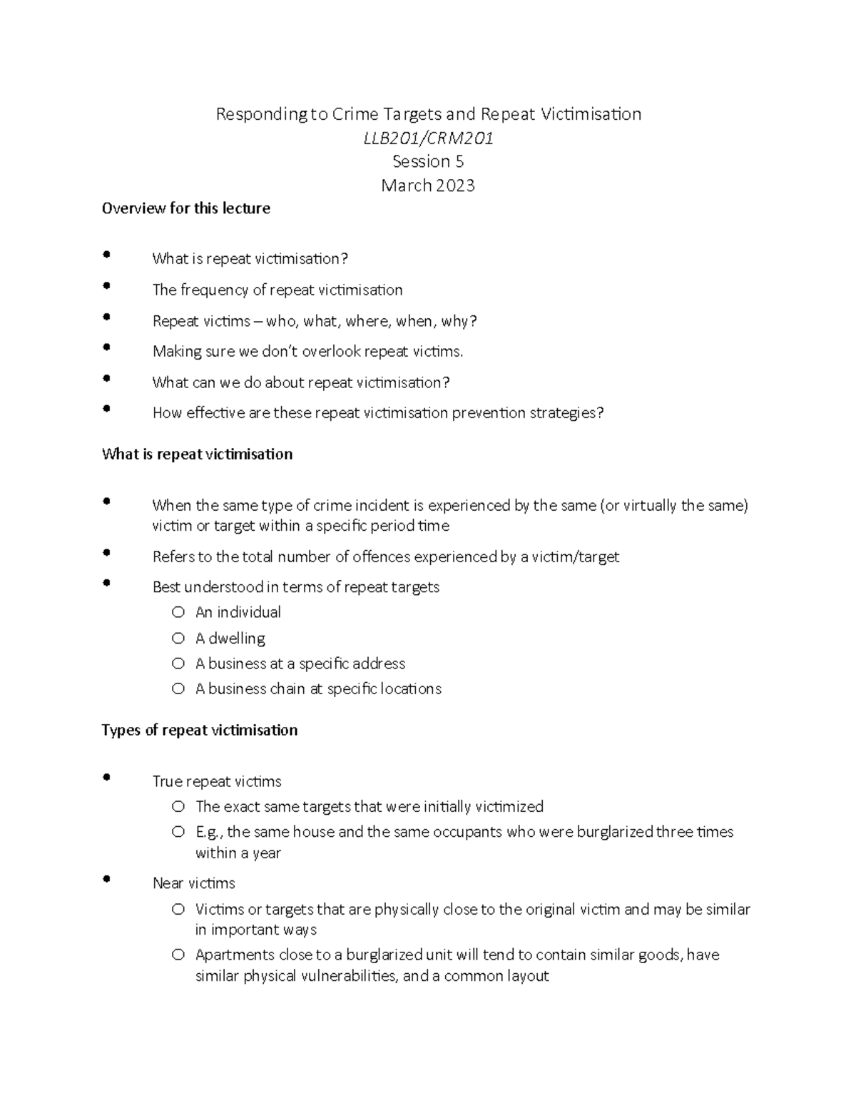 Responding to crime targets PDF - Responding to Crime Targets and ...