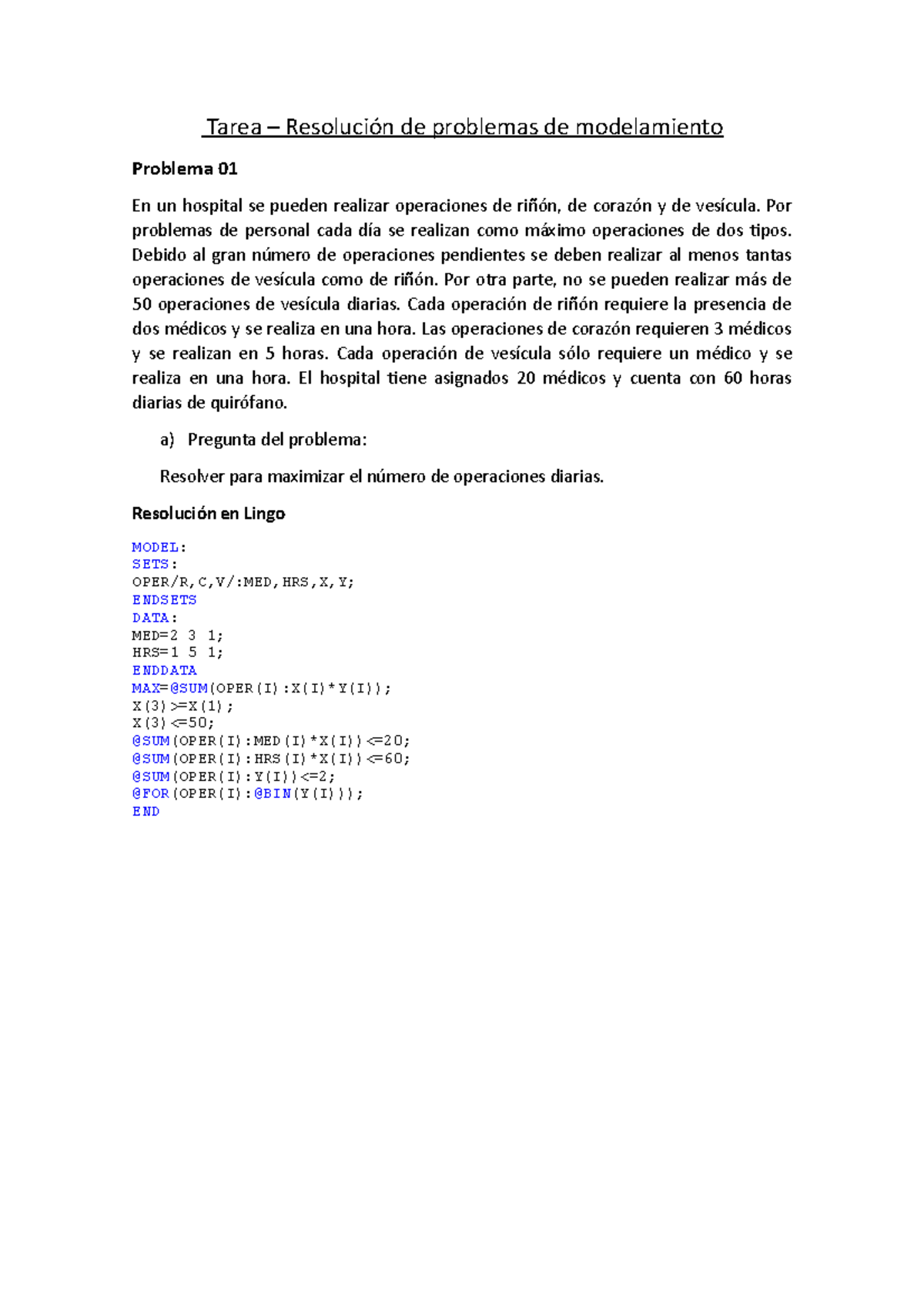 Práctica Calificada 02 - INV. OPER - Investigación operativa - UTP ...