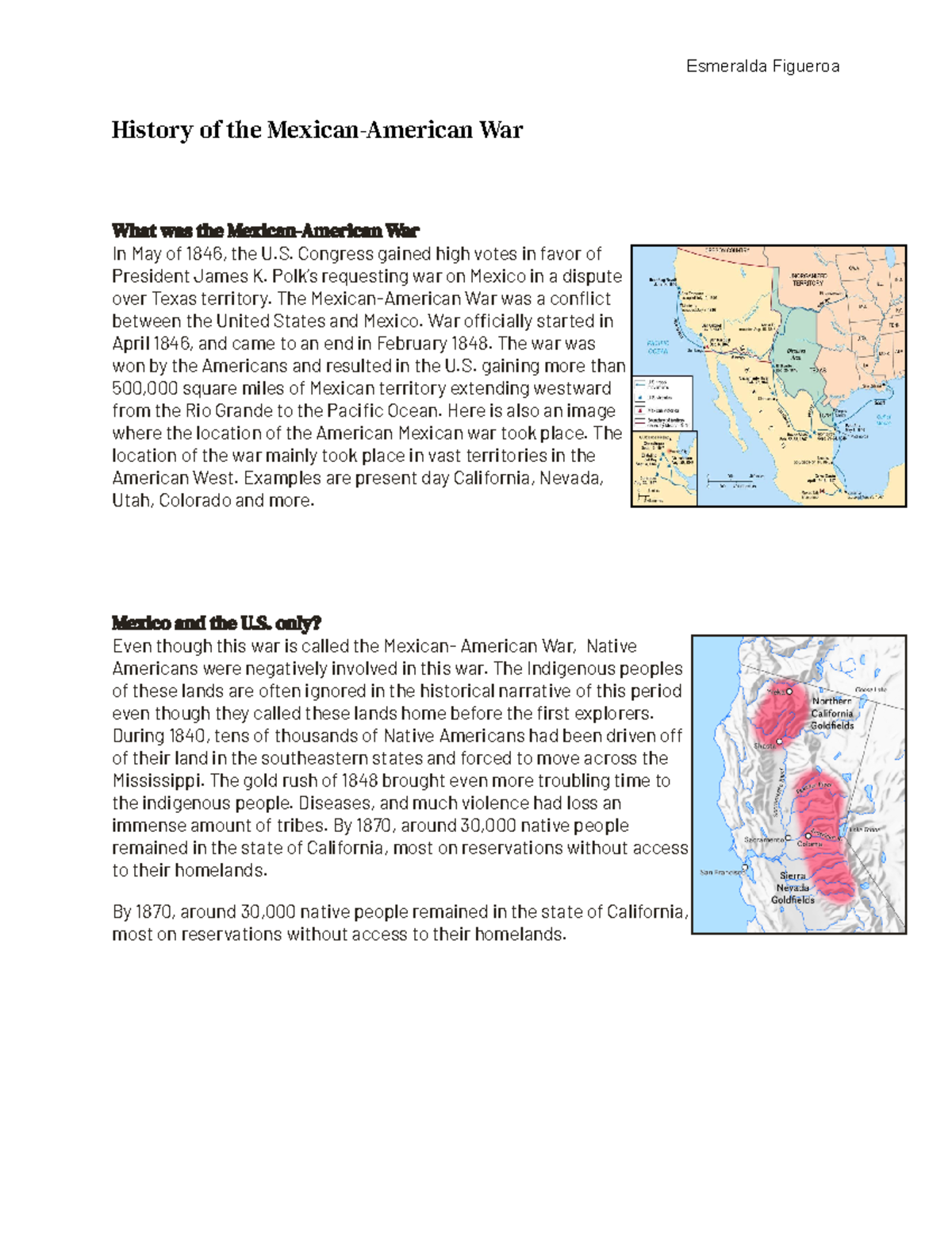 History of the Mexican-American War - Esmeralda Figueroa - Esmeralda ...