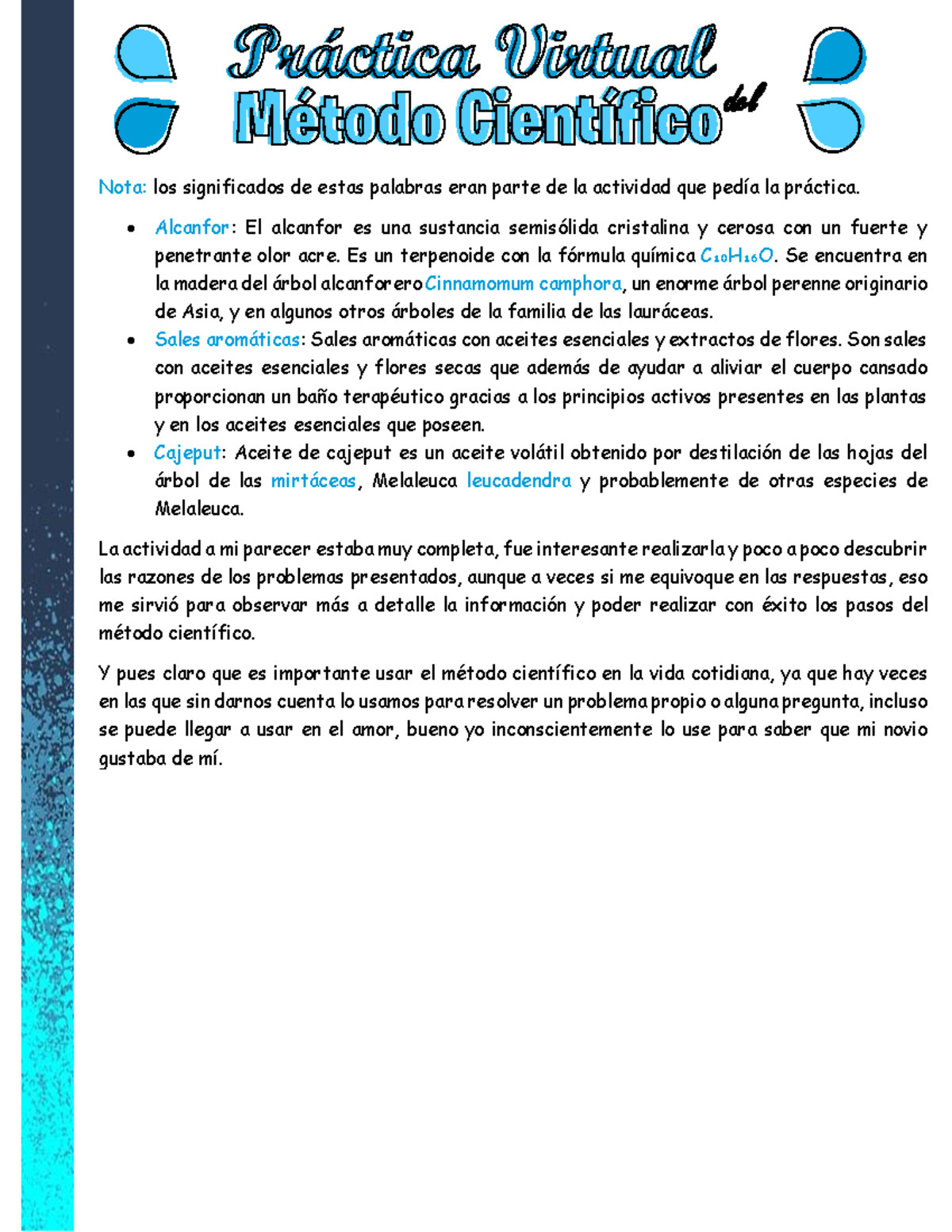 Gonzalez García Yadira A3B1metodocientifico - Pr·ctica Virtual del Nota: los significados de ...