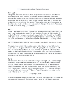 Chem 1BL experiment 10 - Experiment #10: Thermochemistry In this lab we ...