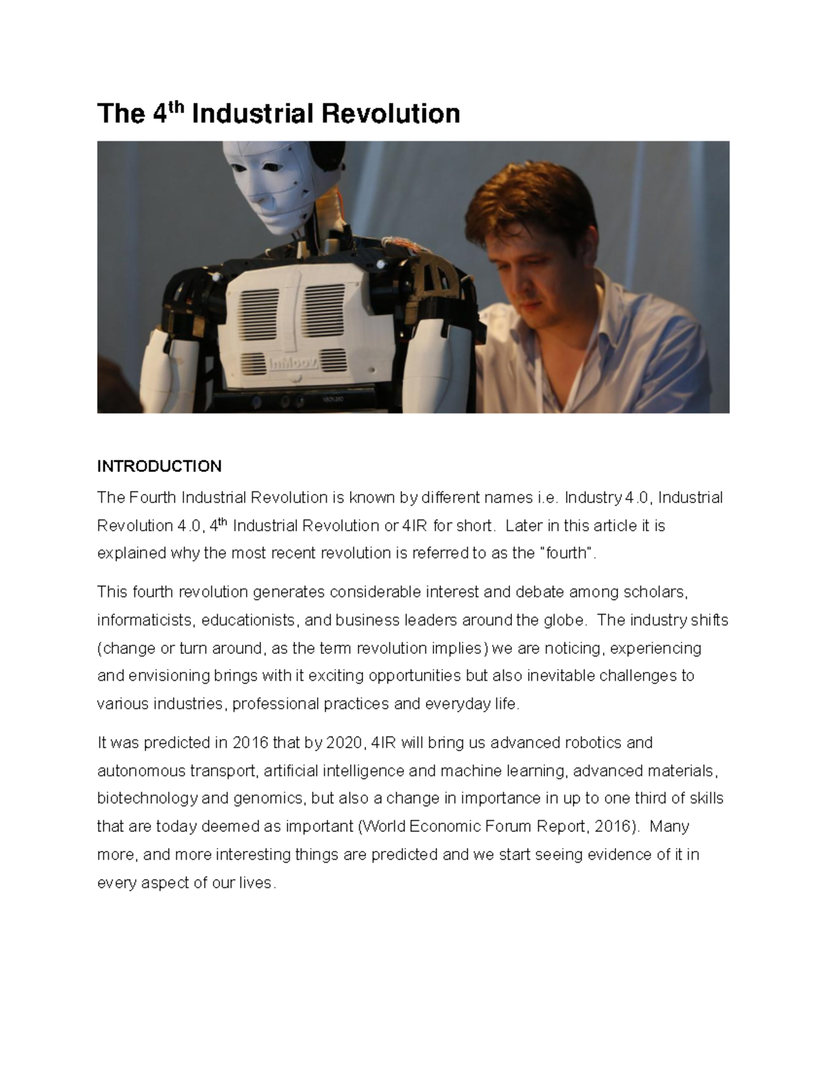 4IR - WHAT IS THE 4TH Industrial Revolution - The 4 th Industrial ...