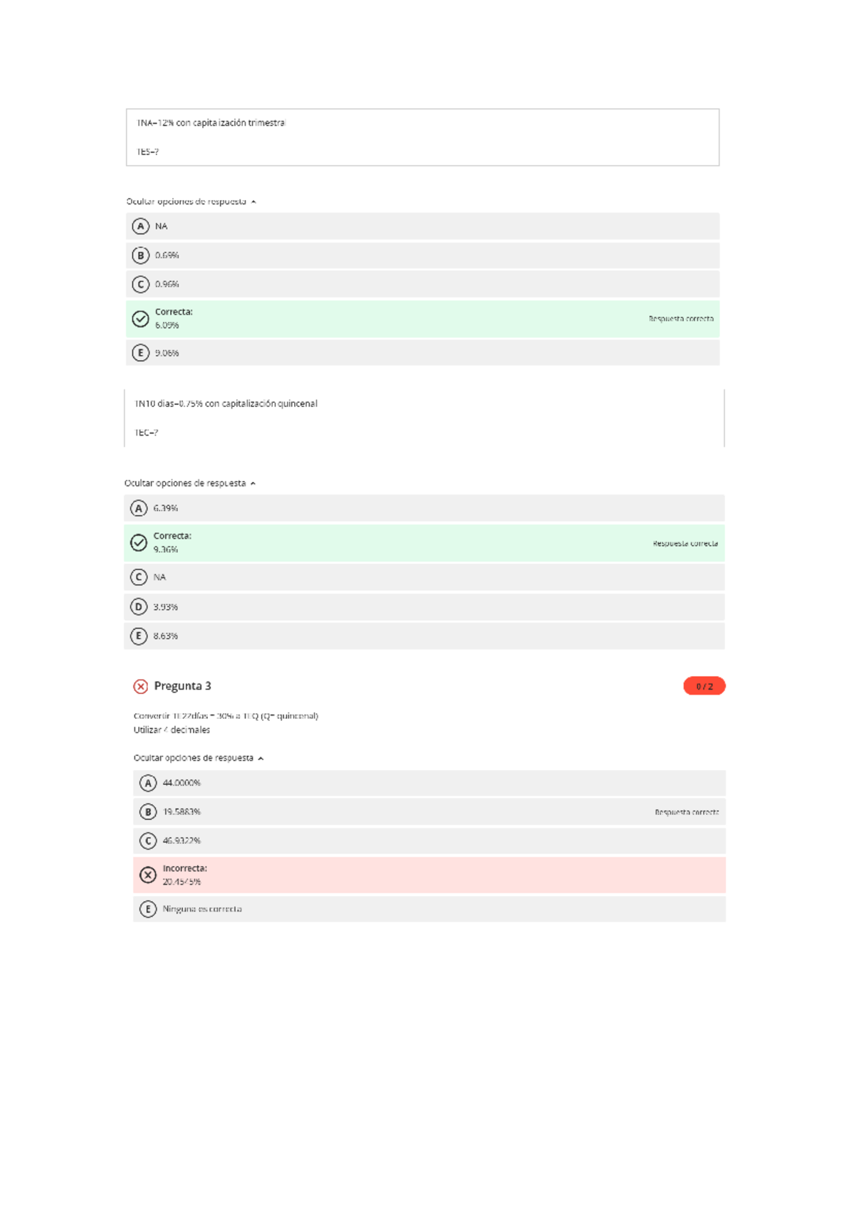 PC1 Ingeco 2024 1 - con capitalización trimestral Ocultar opciones de respuesta A NA B C ...