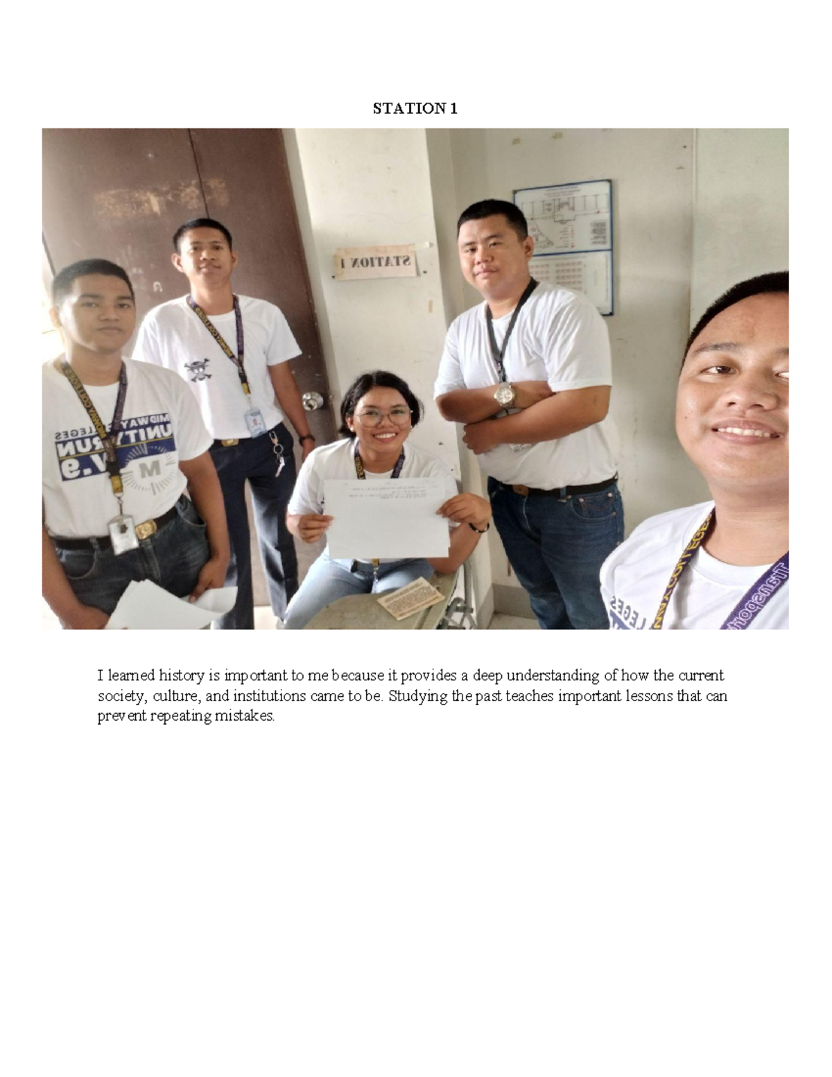 NGEC2 CP1 MT3-1 Agroup 5 - I learned history is important to me because it provides a deep - Studocu