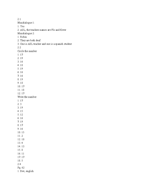 Unit 2 workbook - Signing naturally unit 2 - Unit 2 section 2: Mini ...