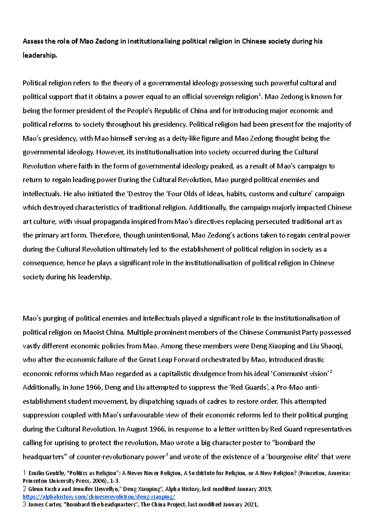 Assessment Task 2 Historical Investigation Essay - Assess the role of ...