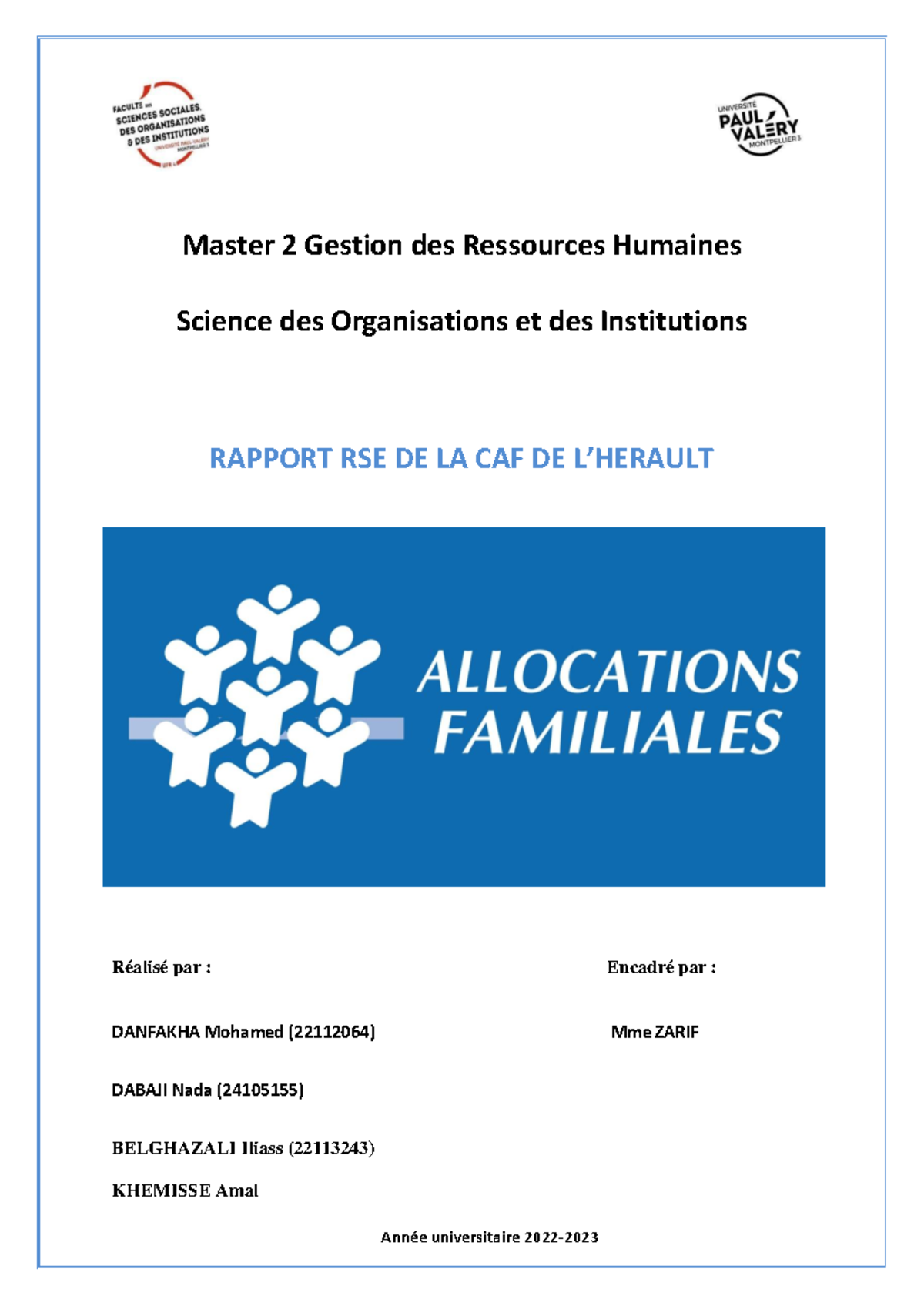 Master 2 Gestion des Ressources Humaines Science des Organisations et ...
