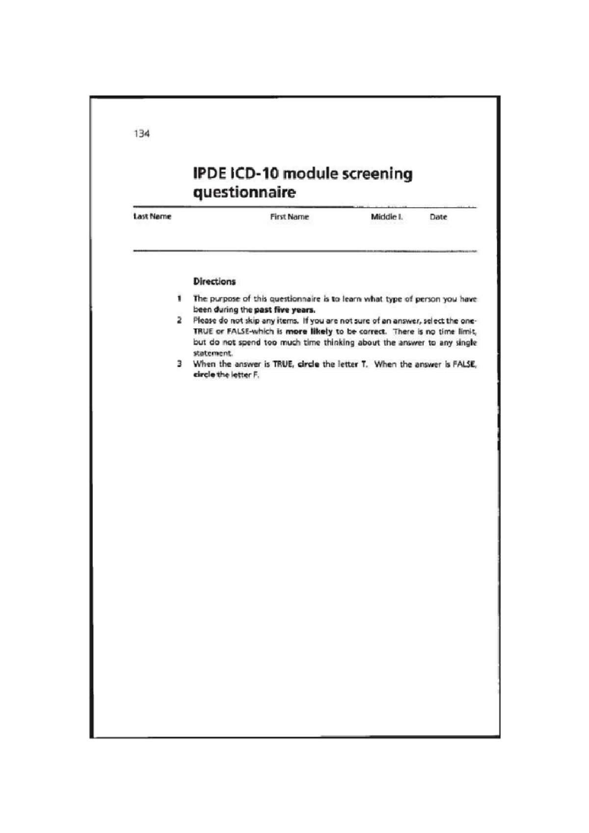 IPDE - That is an IPDE - Clinical Medicine and Community Health - Studocu