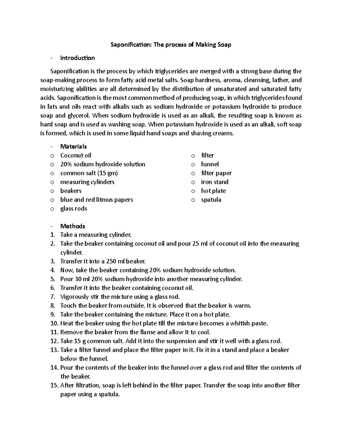 Saponification - The process of Making Soap - Saponification: The ...