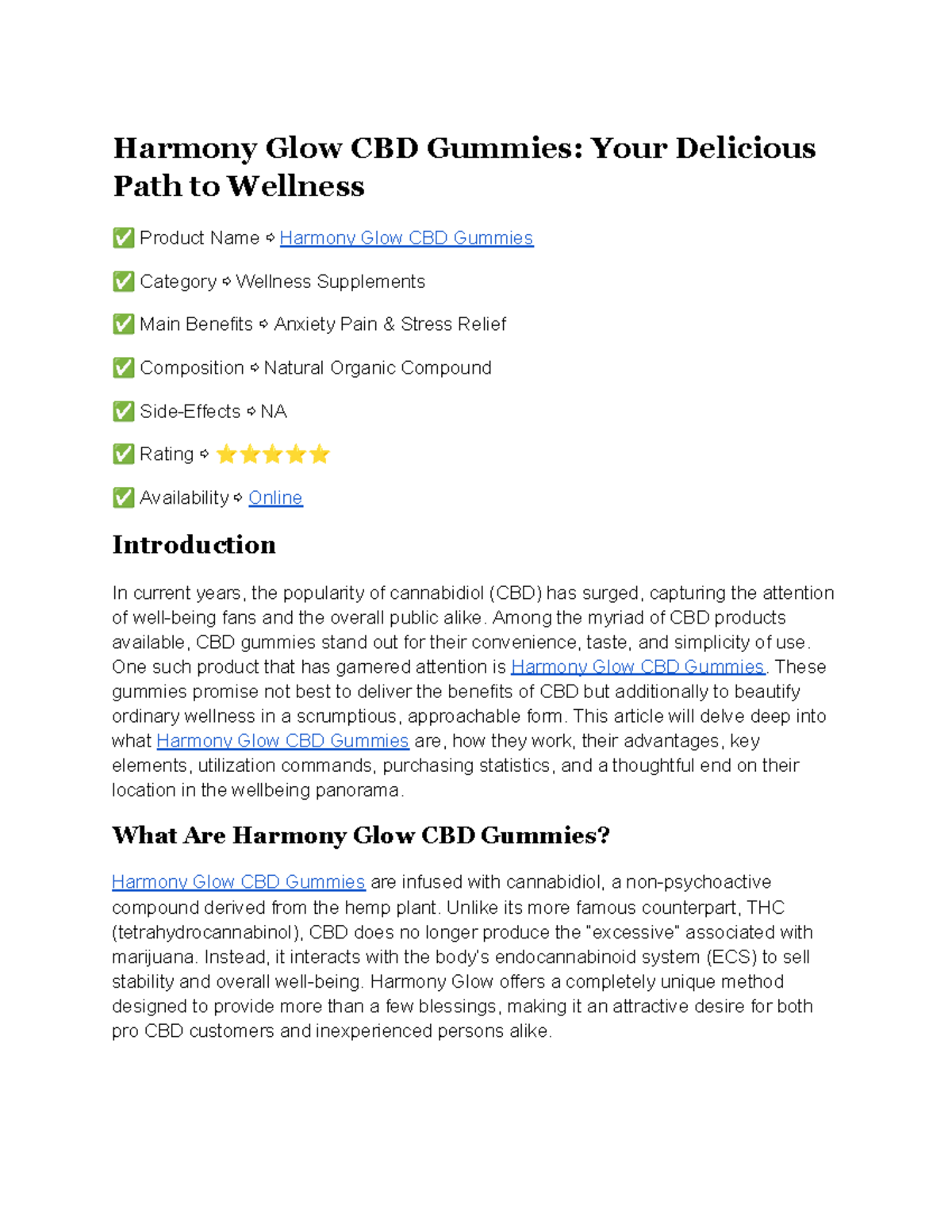 Harmony Glow CBD Gummies: A Tasty Twist on Wellness - Harmony Glow CBD Gummies: Your Delicious ...