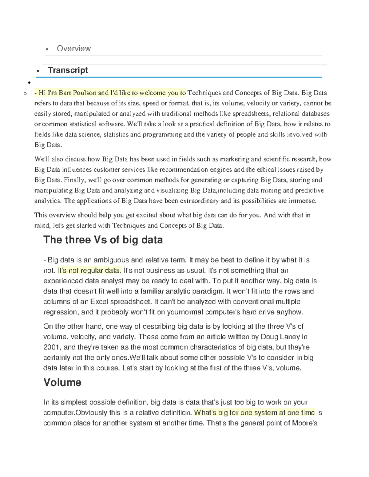 Chapter 7-Techniques and Concepts of Big Data Page - Overview ...