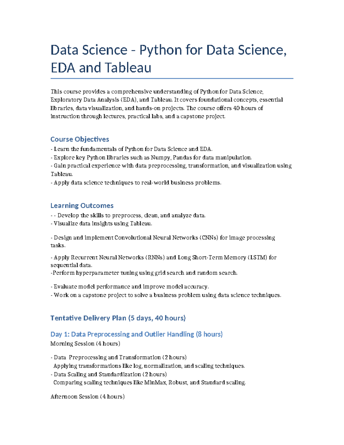 Data Science And Ml Overview Data Science Python For Data Science Eda And Tableau This