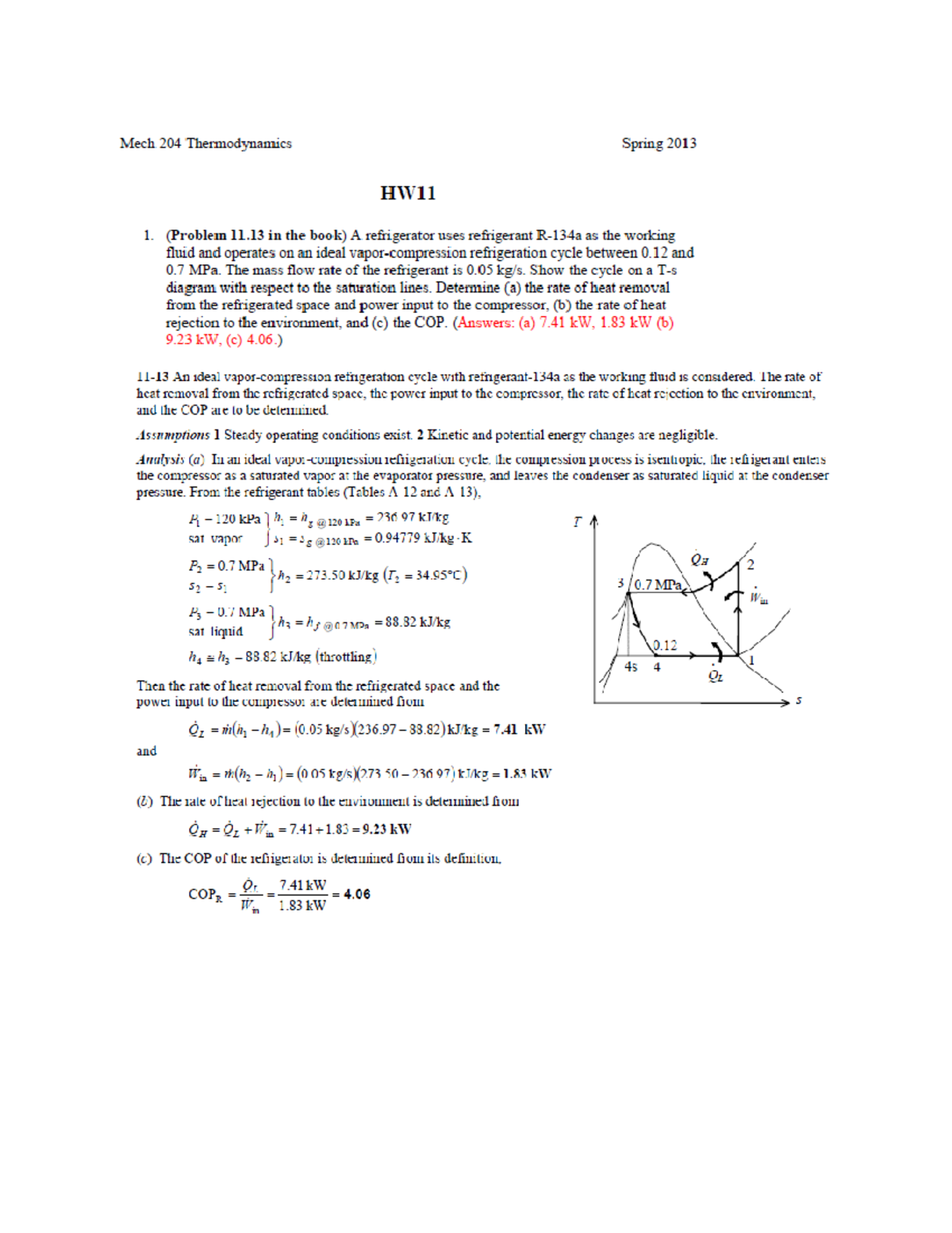 Question 4 - This uploaded PDF is a practice problem. - Air Conditioning and Refrigeration - Studocu