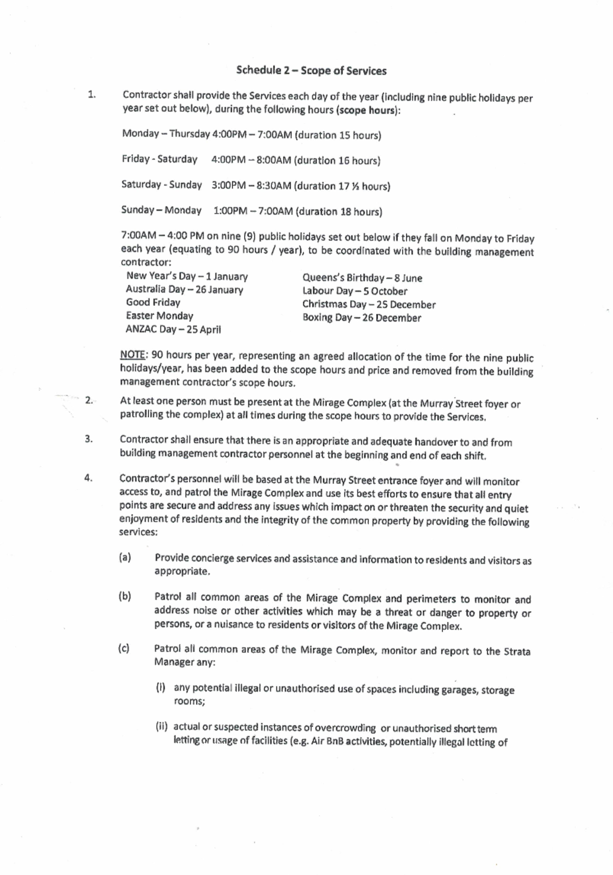 Security Scope of Work international relationns and understanding ...