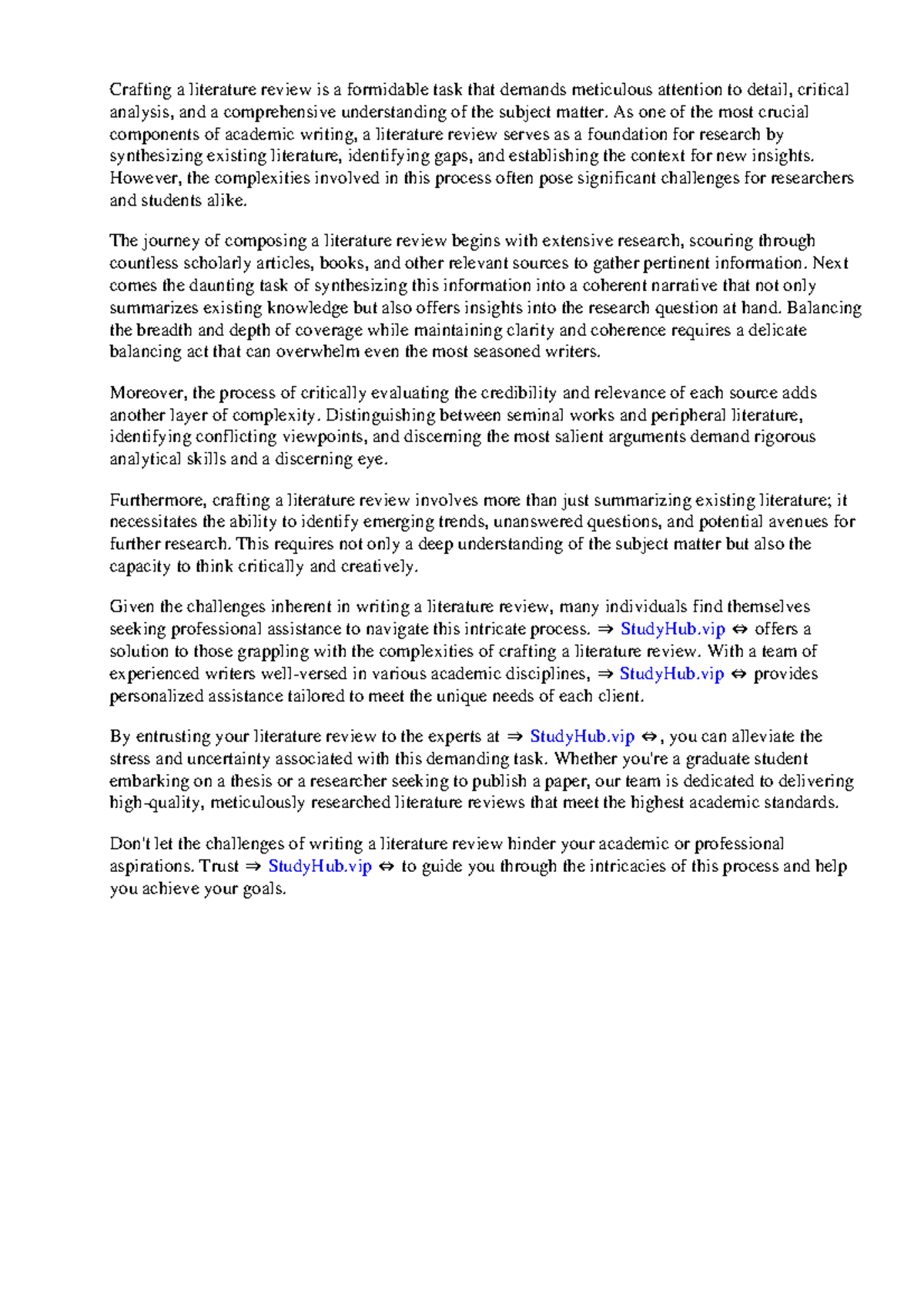 Article About Literature Review - Crafting a literature review is a ...