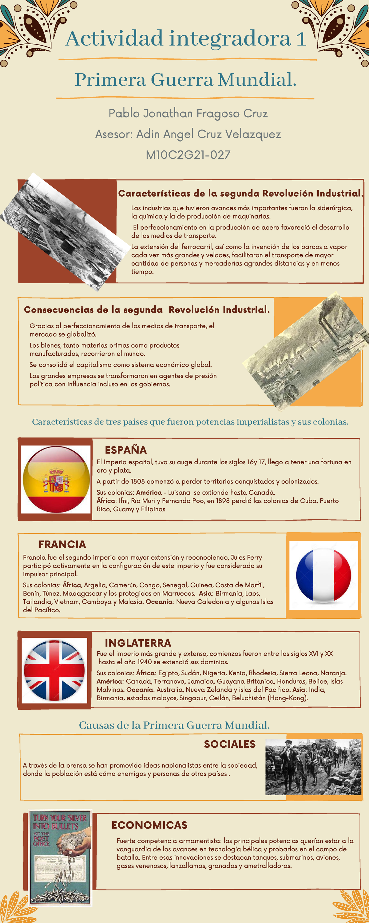 Actividad sobre la Primer guerra mundial - Actividad integradora 1 ...