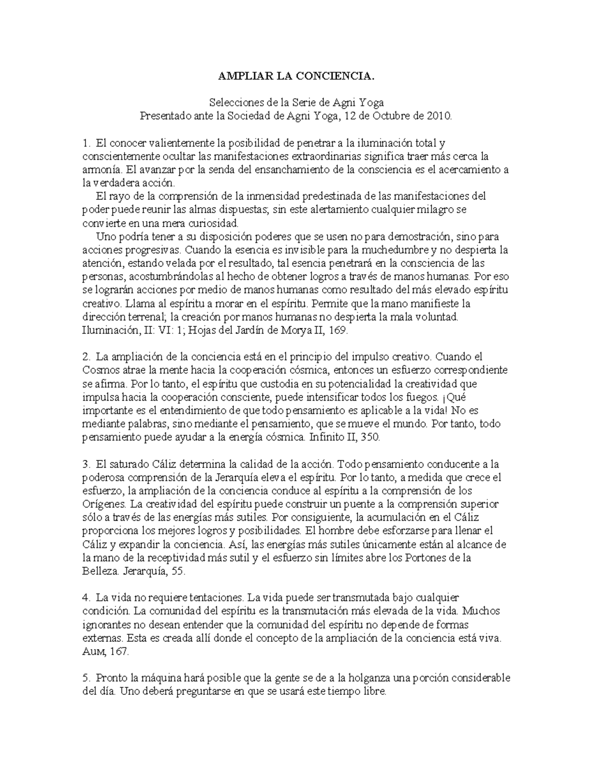 Ampliar la Conciencia - Resumen Obras Completas - AMPLIAR LA CONCIENCIA ...