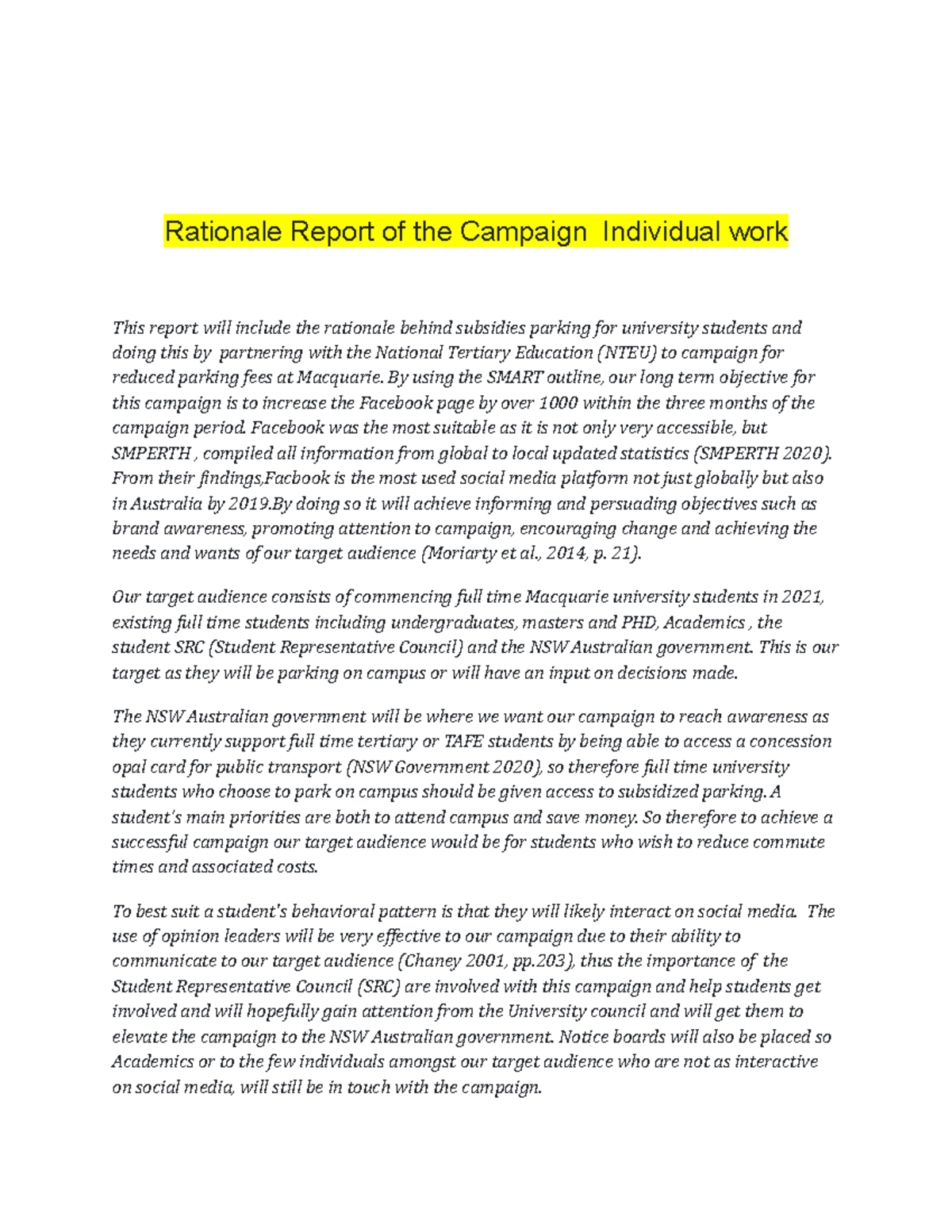 Rationale Report (G5 Class 5) 45883033 - MECO - MQ - Studocu