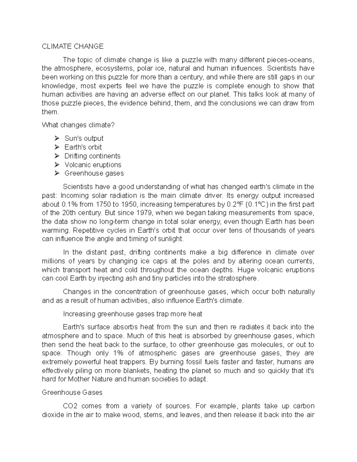 Trends and Issues in Social Studies - CLIMATE CHANGE The topic of ...