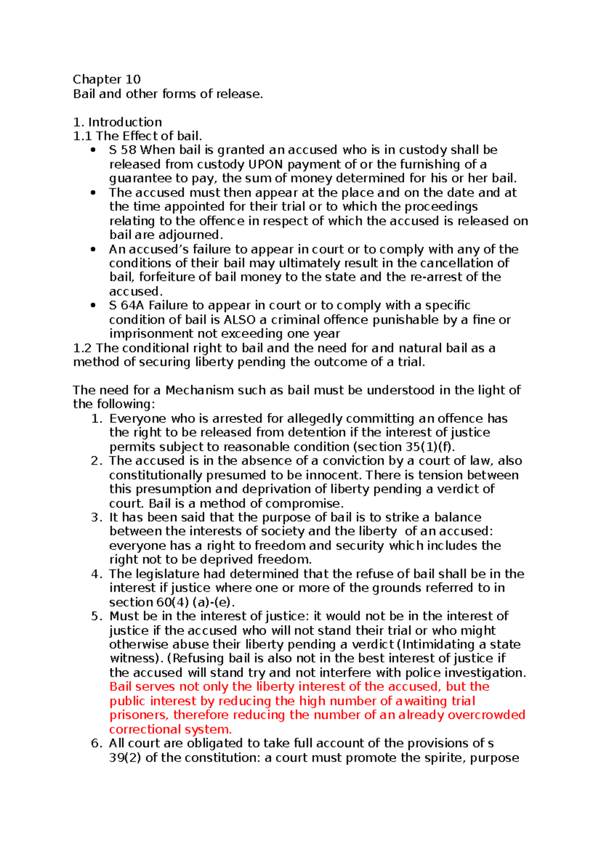 Chapter 10- BAIL SPR - Bail. - Chapter 10 Bail and other forms of release. Introduction 1 The ...