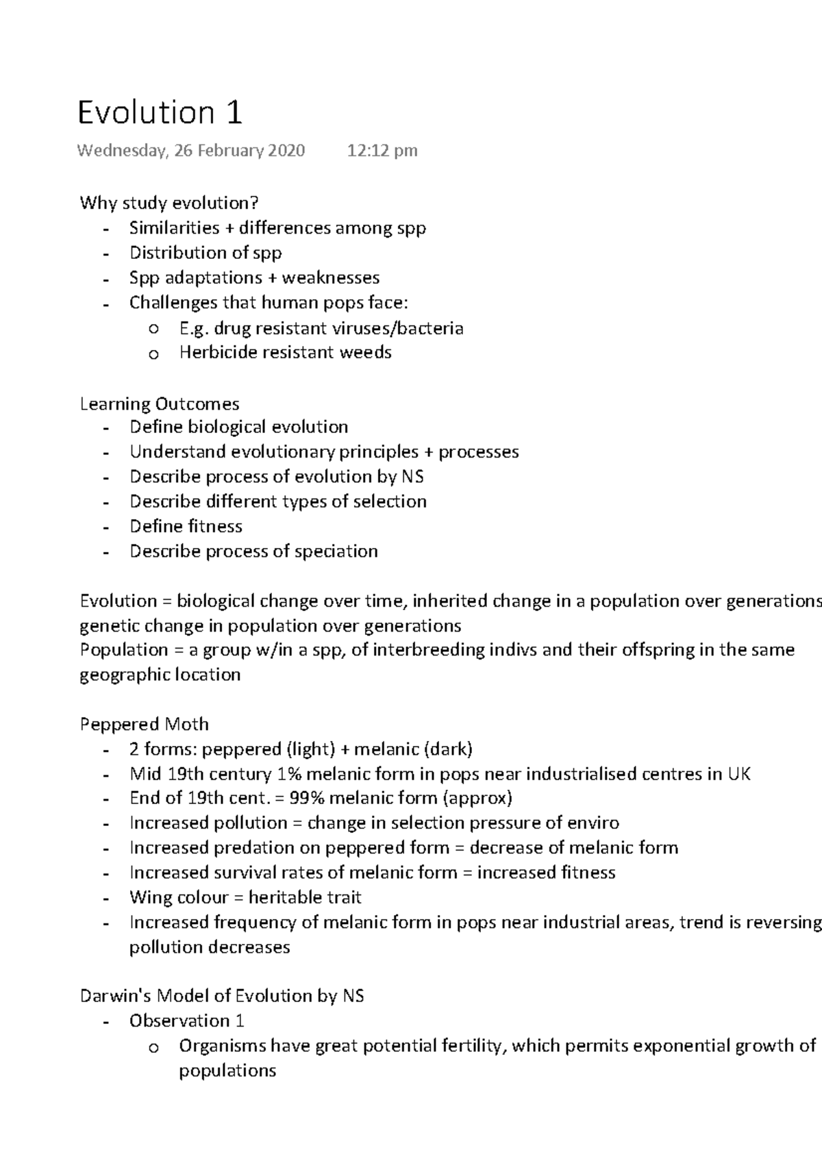 Evolution Lecture 1 Warning Tt Undefined Function 32 Warning Tt Undefined Function 32