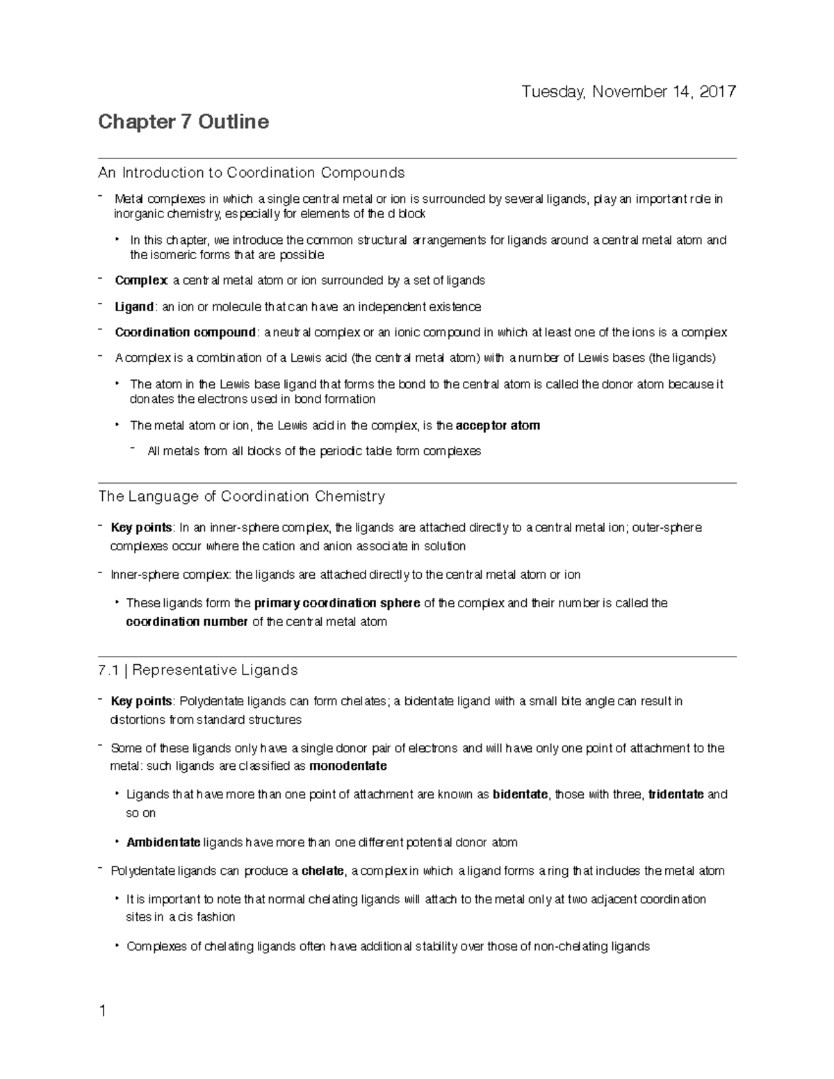 Chapter 7 Outline - Chapter 7 Outline An Introduction to Coordination ...