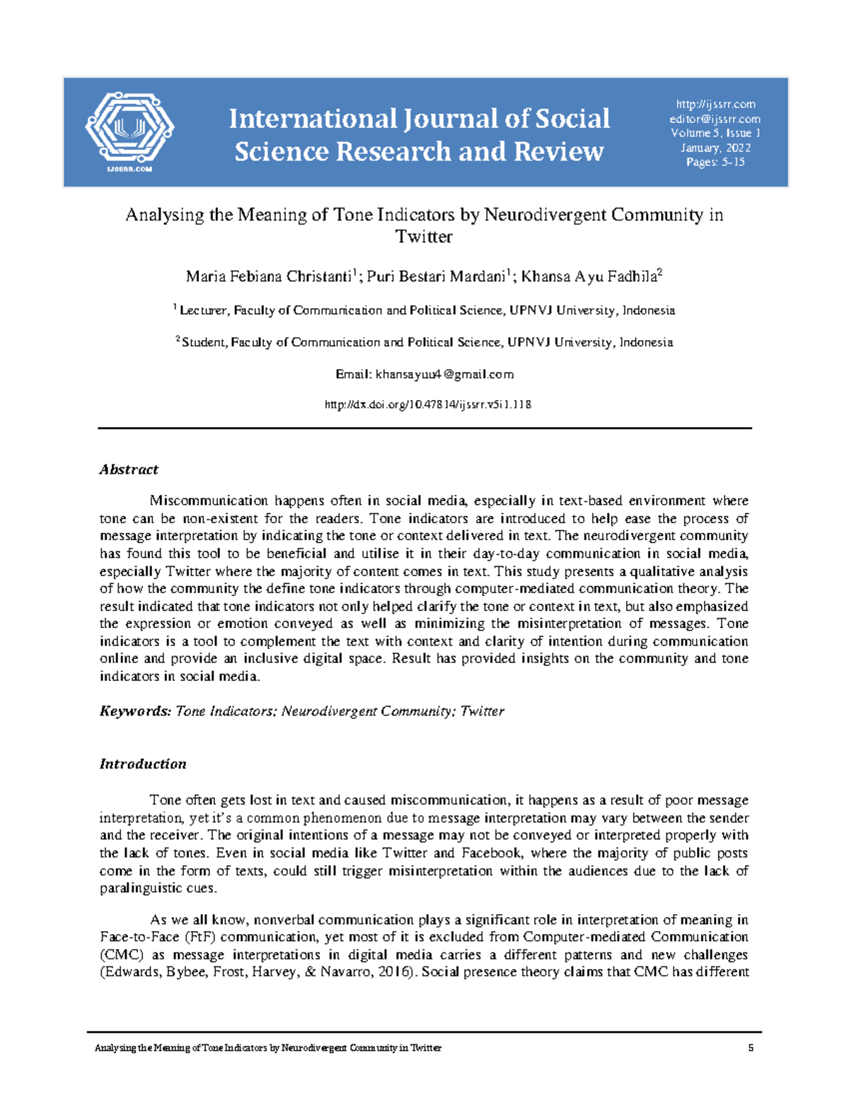 118-Article Text-287-1-10-2022010 3 - Analysing the Meaning of Tone ...